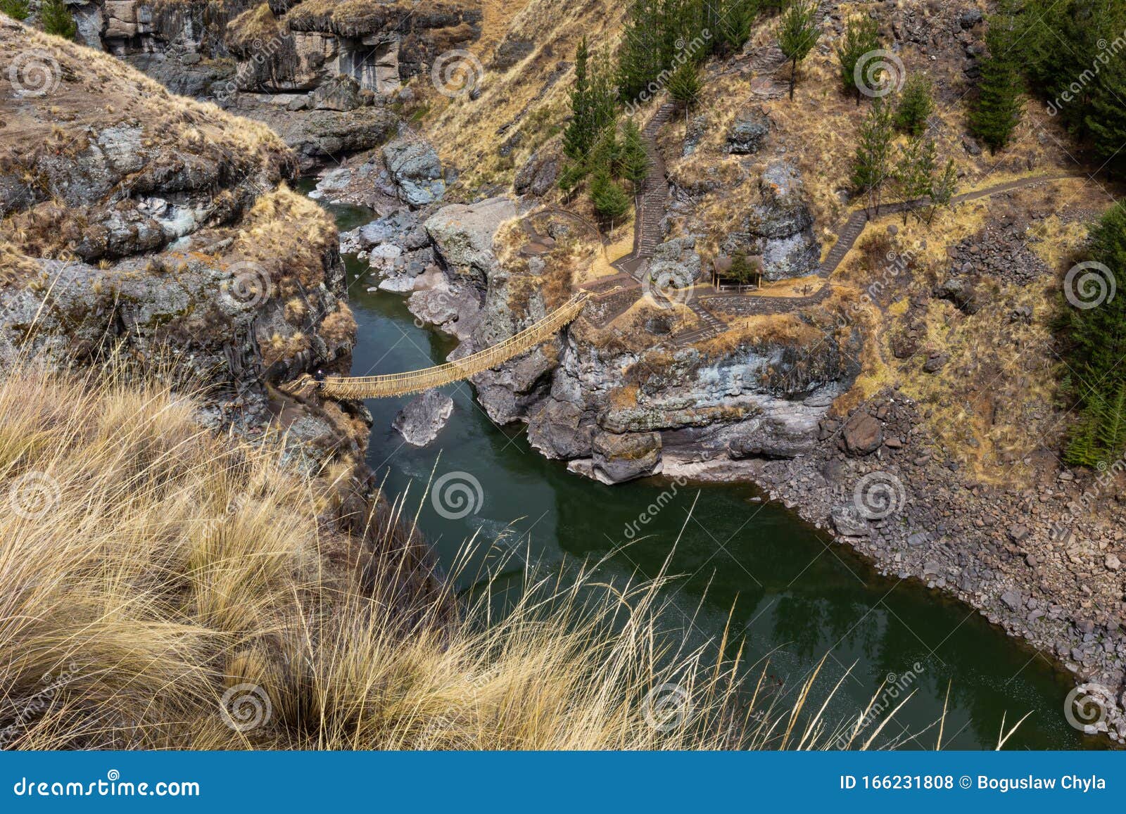 Inca Qeswachaka Bridge Made of Grass Stock Photo - Image of south ...