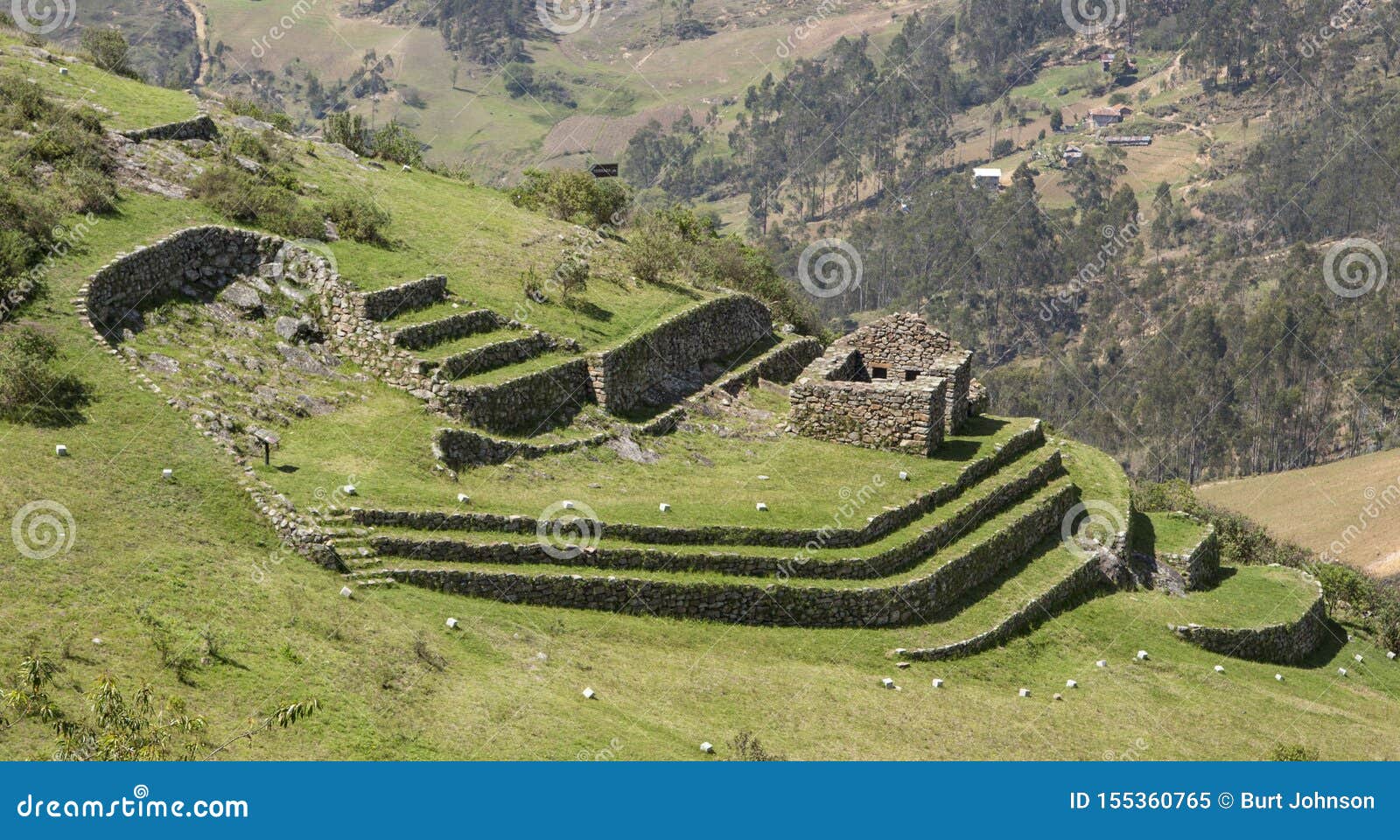 Inca ruin at Cojitambo stock image. Image of slope, latin - 155360765