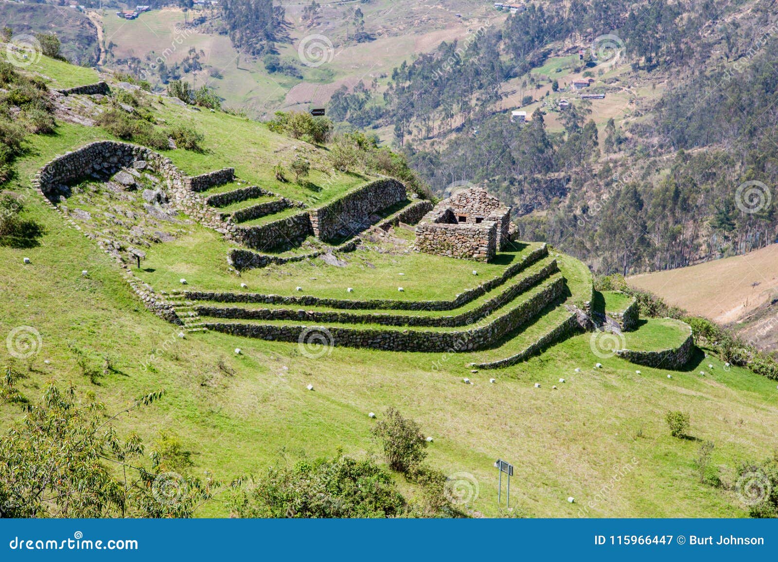 Inca ruin at Cojitambo stock image. Image of andes, grass - 115966447