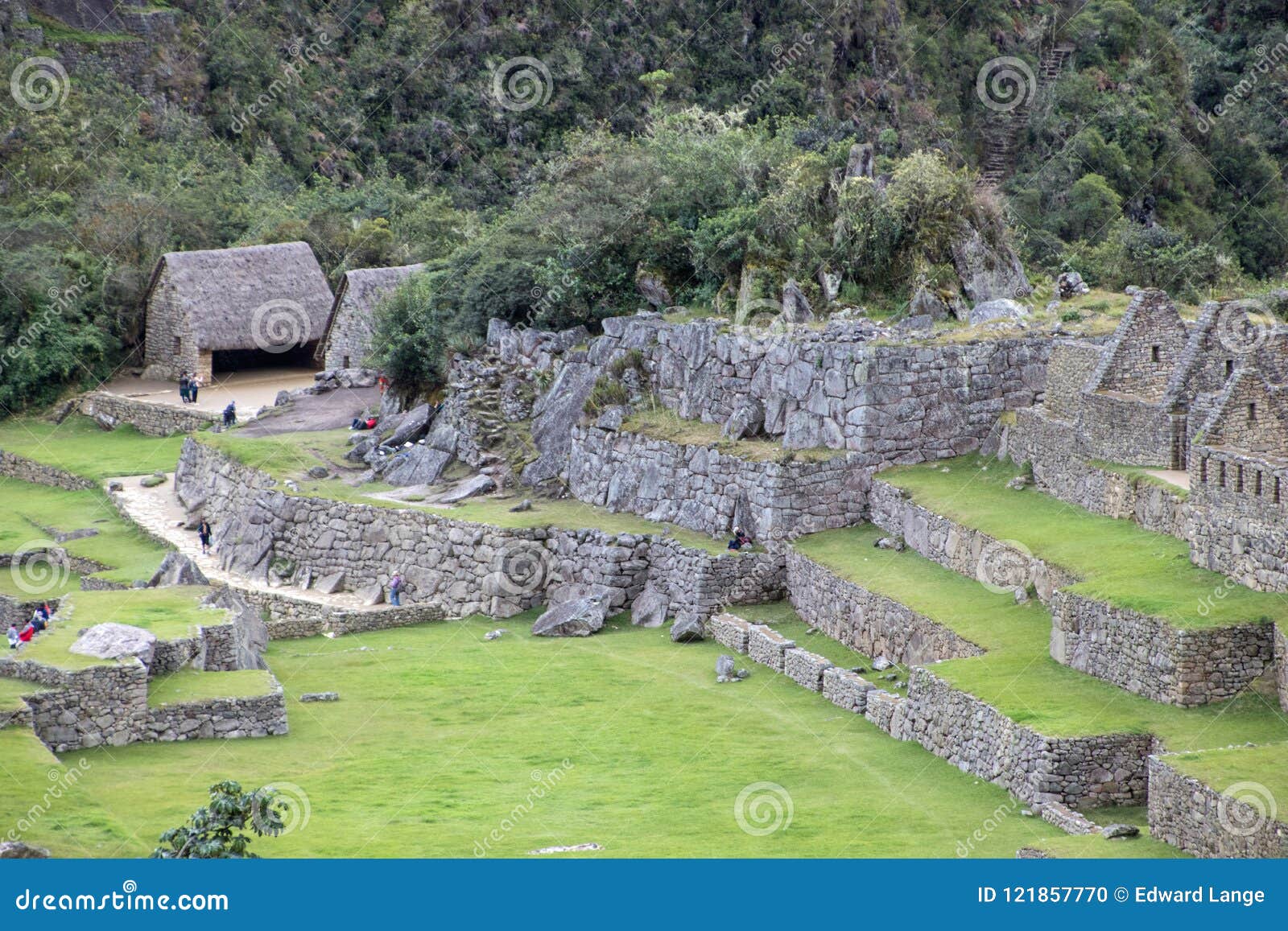 Inca Ruins Antigo Em Machu Picchu, Peru Foto de Stock - Imagem de ...