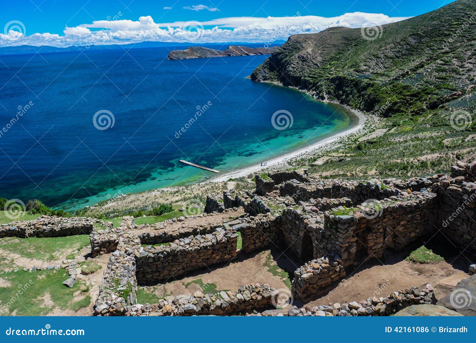 Inca Ruins of Isla Del Sol, Bolivia Stock Photo - Image of bolivia ...