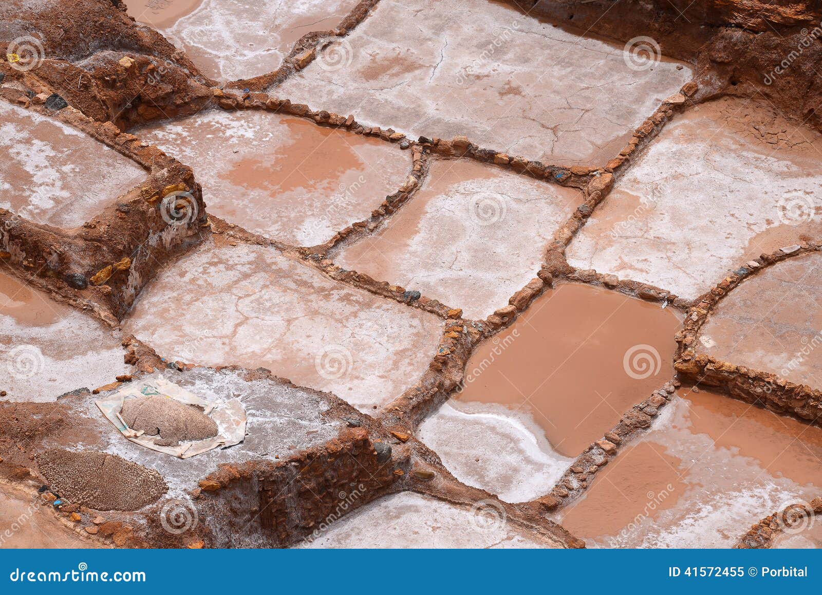 Inca salt farm stock image. Image of pond, valley, cuzco - 41572455