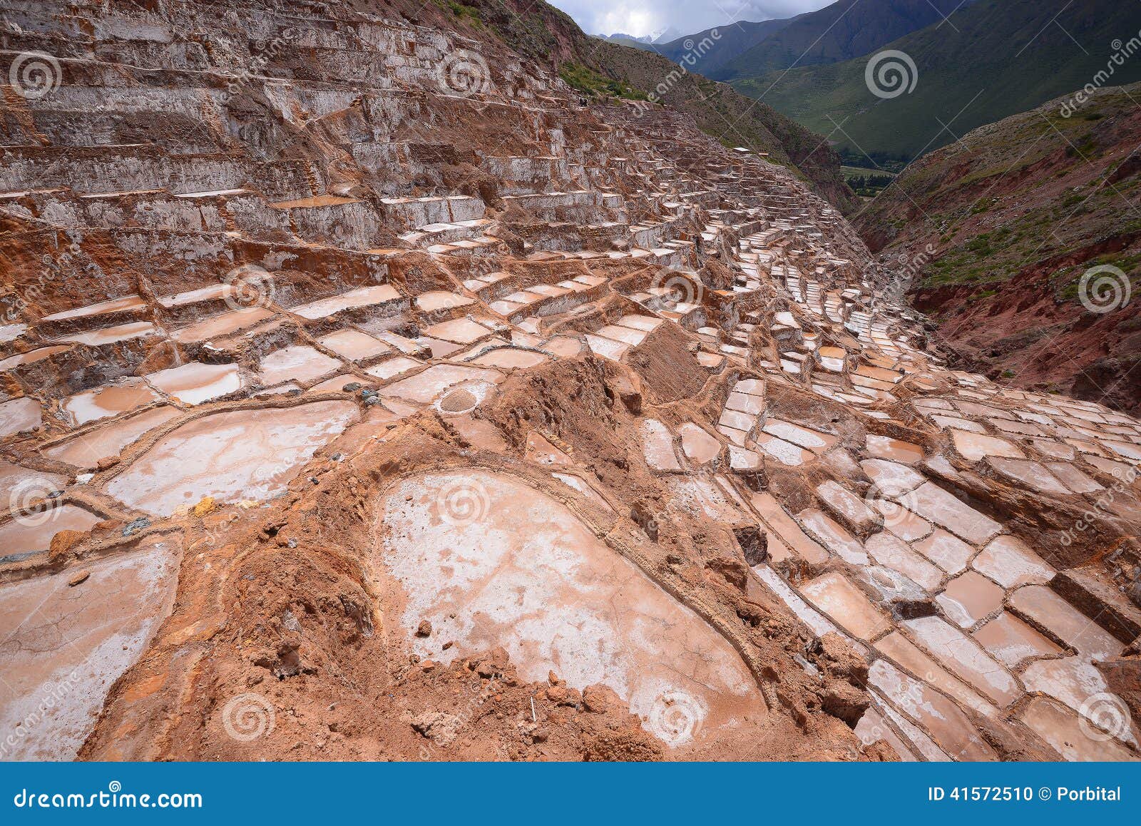 Inca salt farm stock photo. Image of tourism, civilization - 41572510