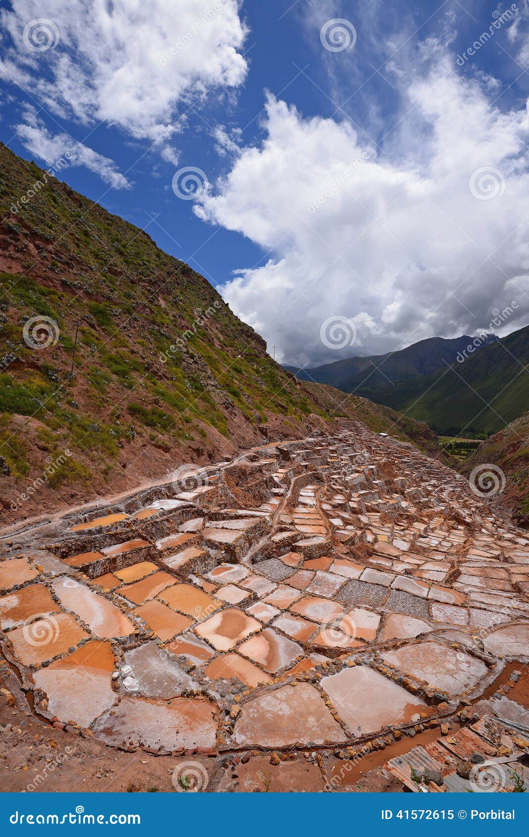 Inca salt farm stock image. Image of culture, peru, valley - 41572615