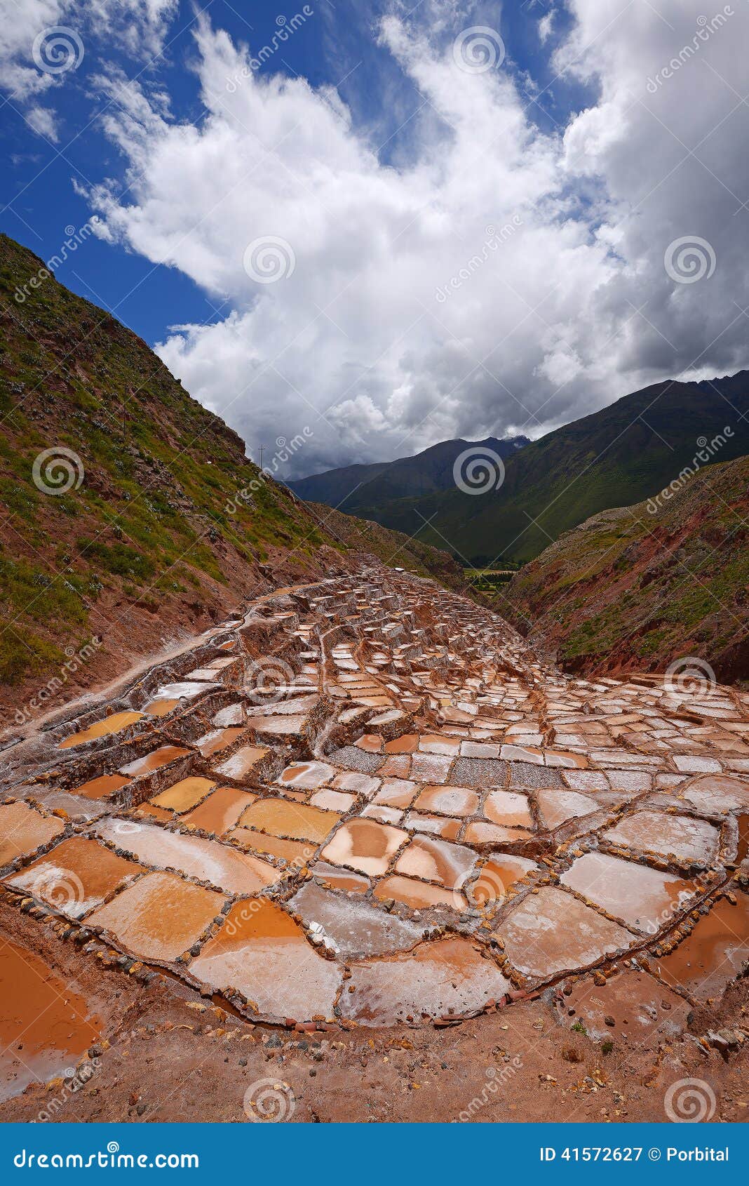 Inca salt farm stock image. Image of latin, america, evaporation - 41572627