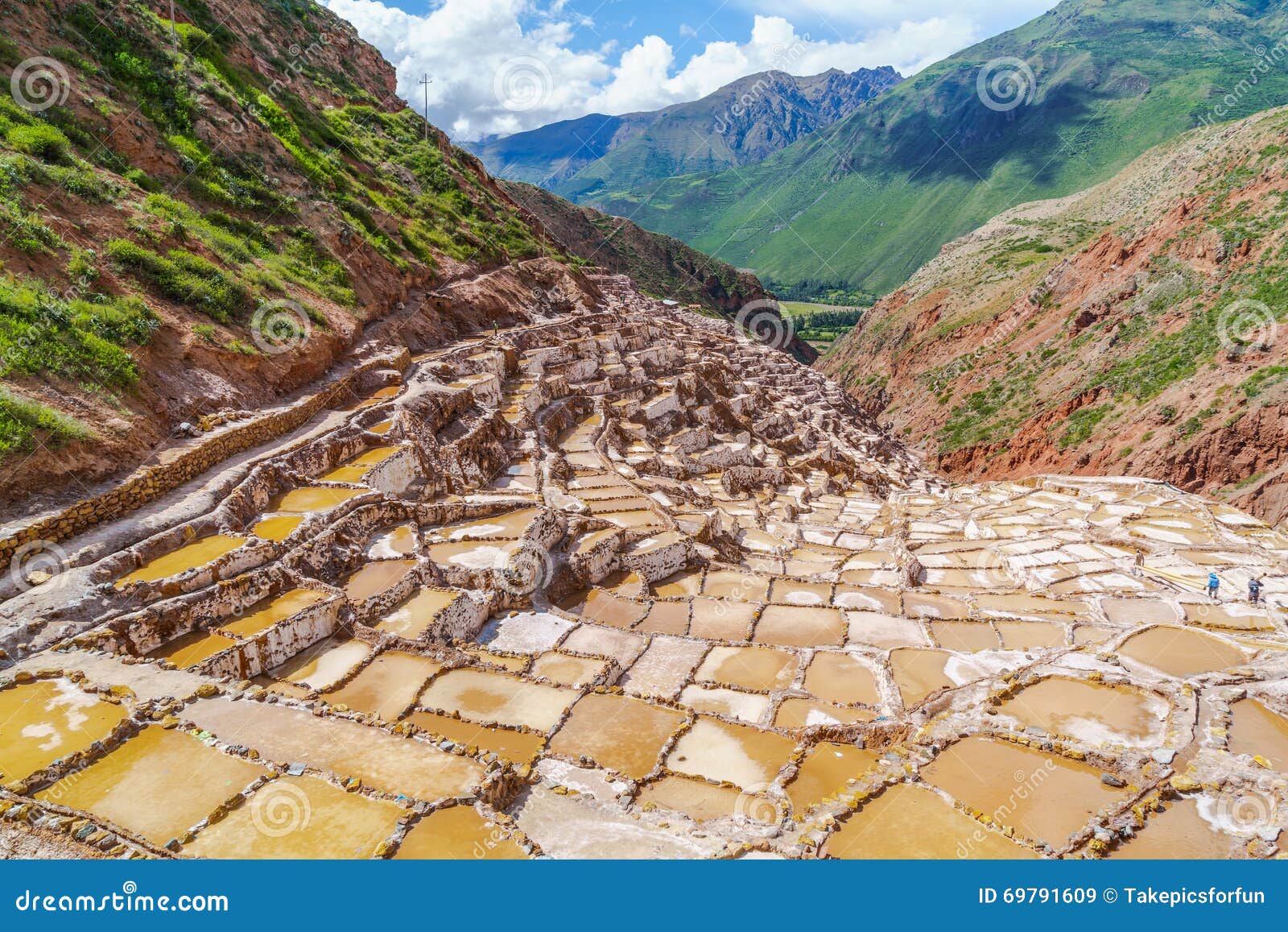 Inca Salt Pools stock image. Image of ancient, field - 69791609