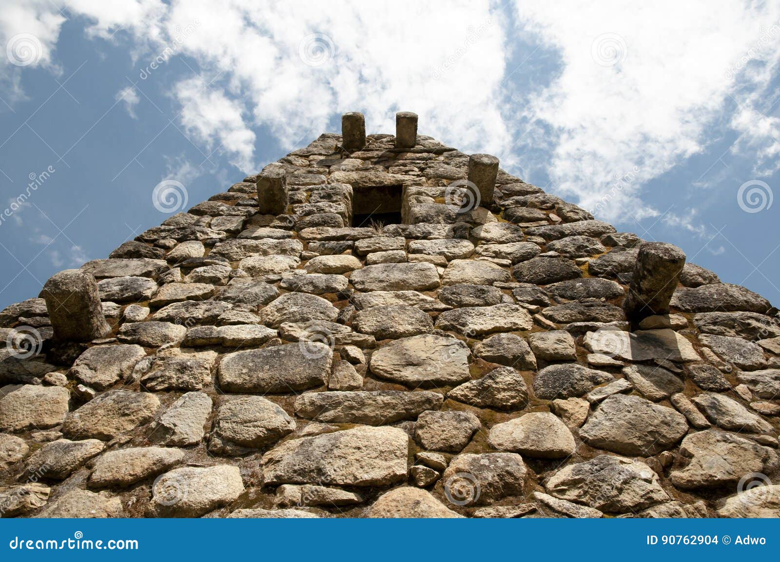 Inca Stone Bricks Construction - Machu Picchu - Peru Stock Photo ...
