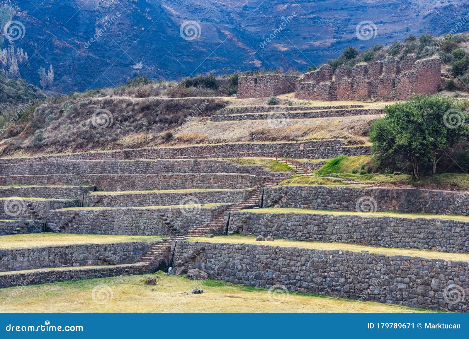 Tipon Archaeological Site, Cusco, Peru Stock Image - Image of terracing ...