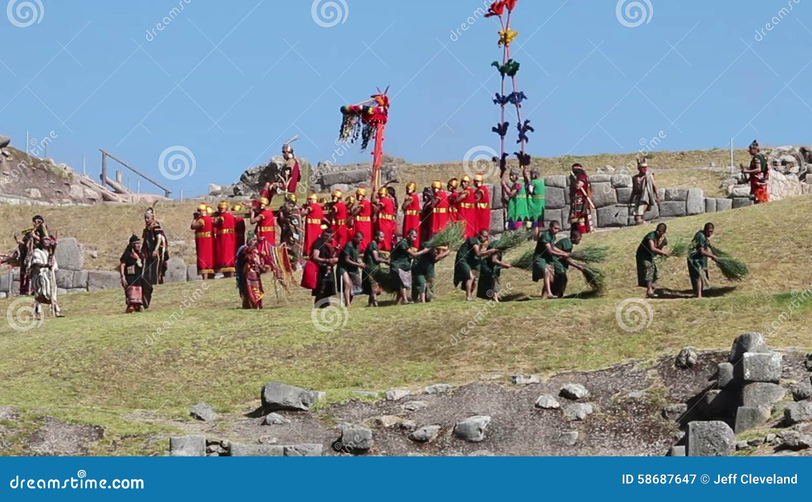 Inca on Throne Being Carried into Inti Raymi Stock Video - Video of ...