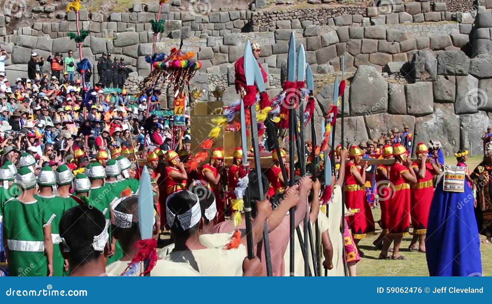 Inca on Throne Being Carried into Inti Raymi Stock Footage - Video of ...