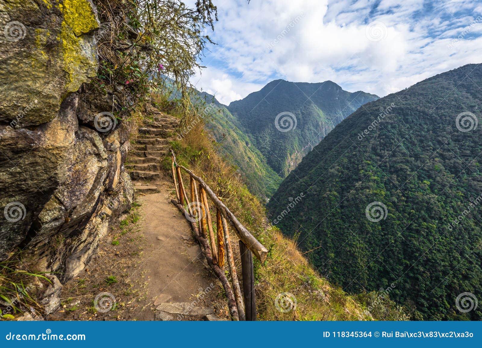 Inca Trail, Peru - August 03, 2017: Wild Landscape of the Inca T Stock ...