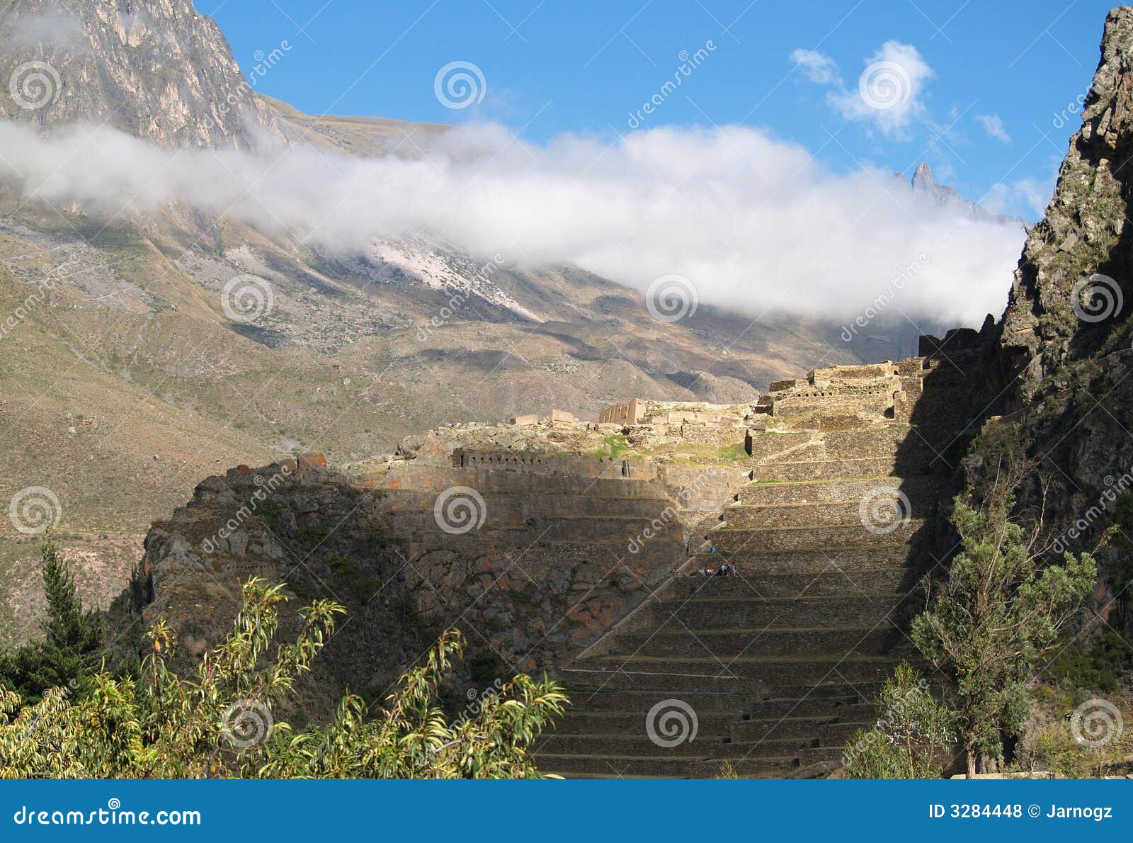Incan ancient fortress stock photo. Image of ollantaytambo - 3284448