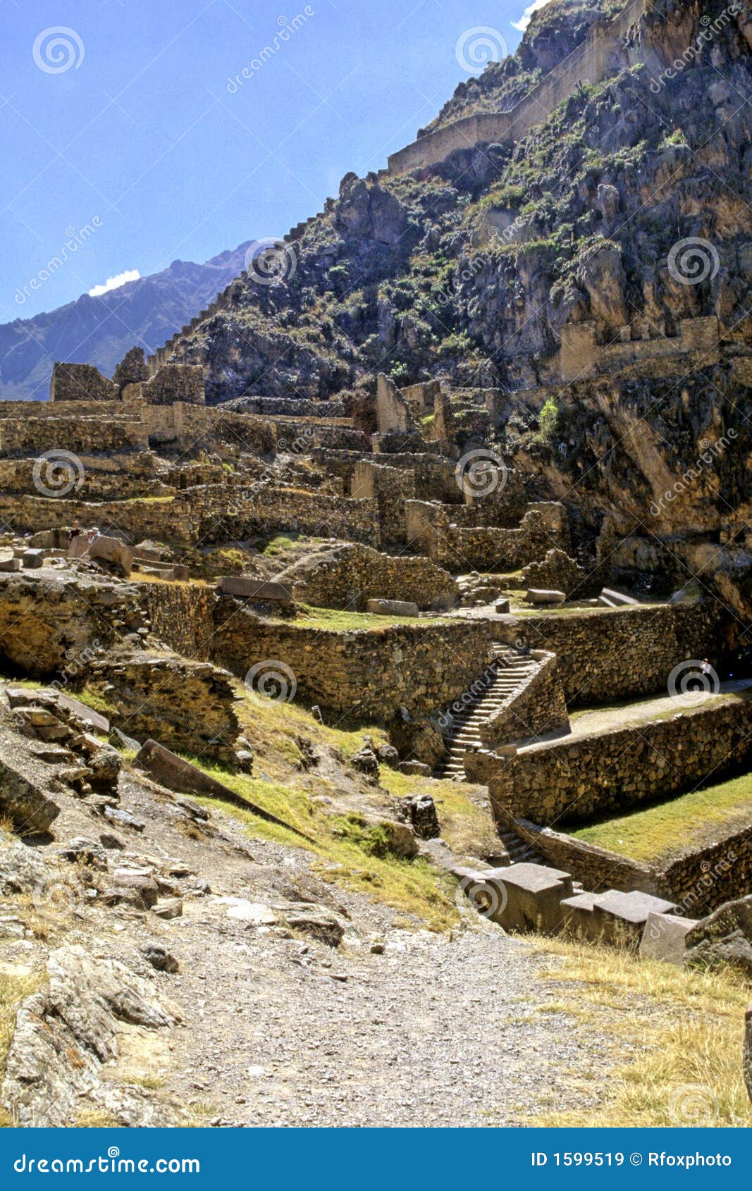 Incan ruins- Peru stock image. Image of clouds, incan - 1599519