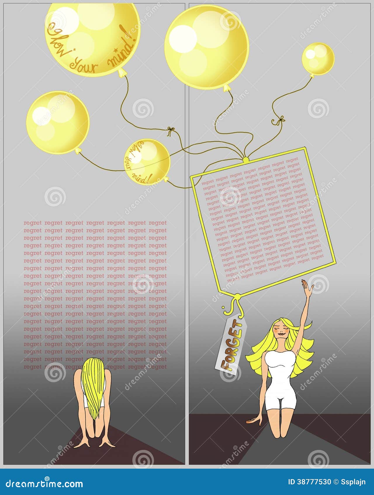 Incandesce Sua Mente. Cartaz Da Tipografia Ilustração Stock ...