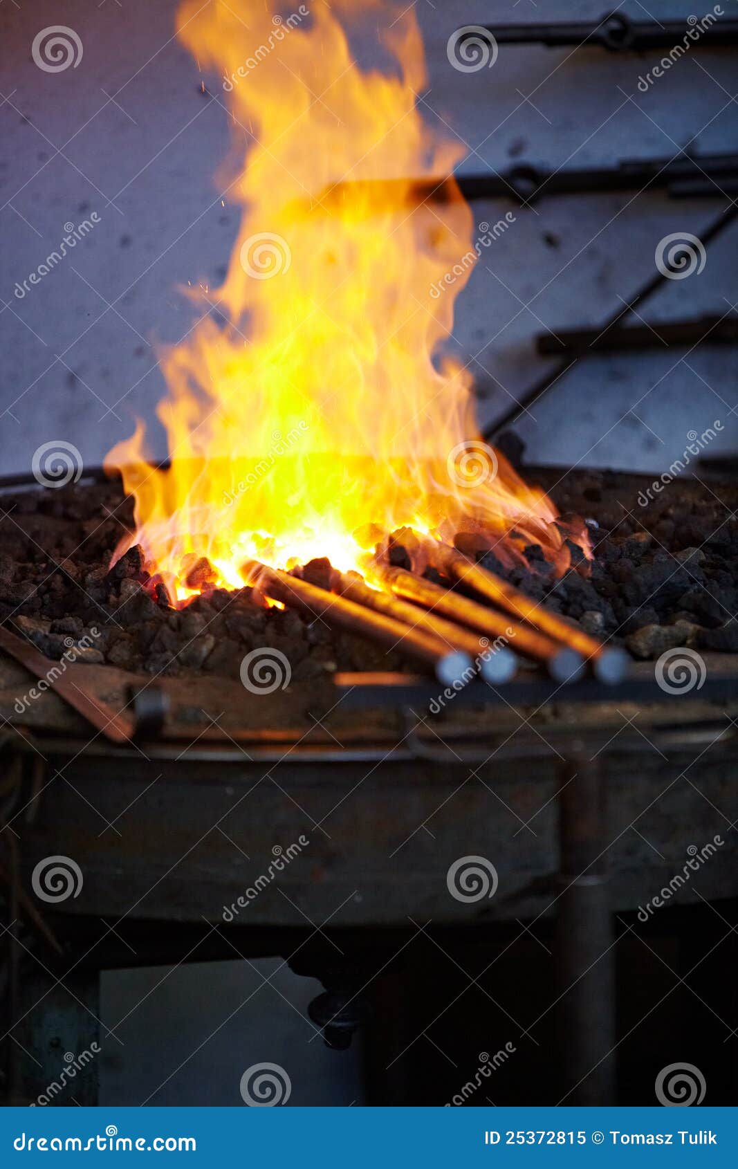 Incandescent Element in the Smithy Stock Image - Image of illuminated ...