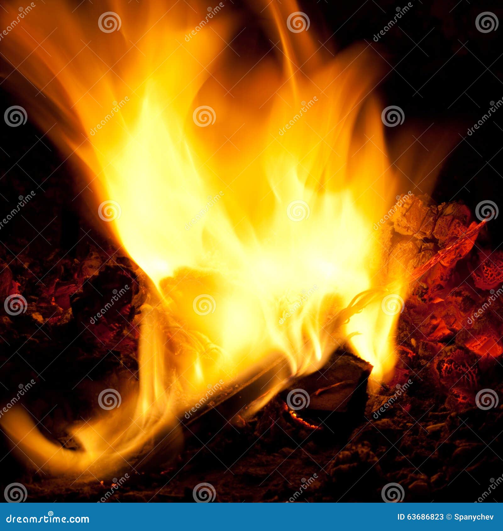 Incandescent Embers Background Stock Image - Image of full, grilling ...