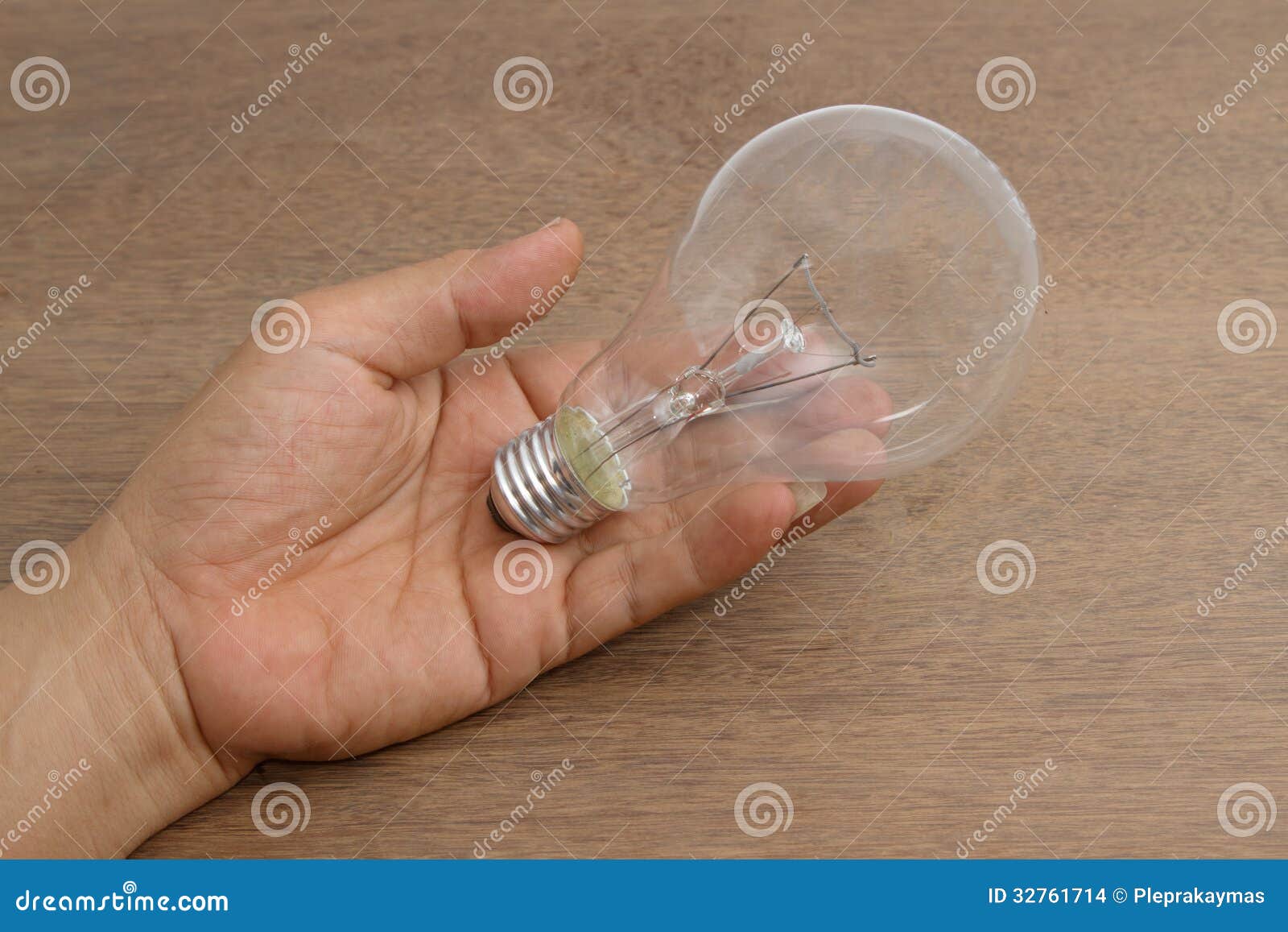 Incandescent Light Bulb in Hand Stock Photo - Image of illuminated ...