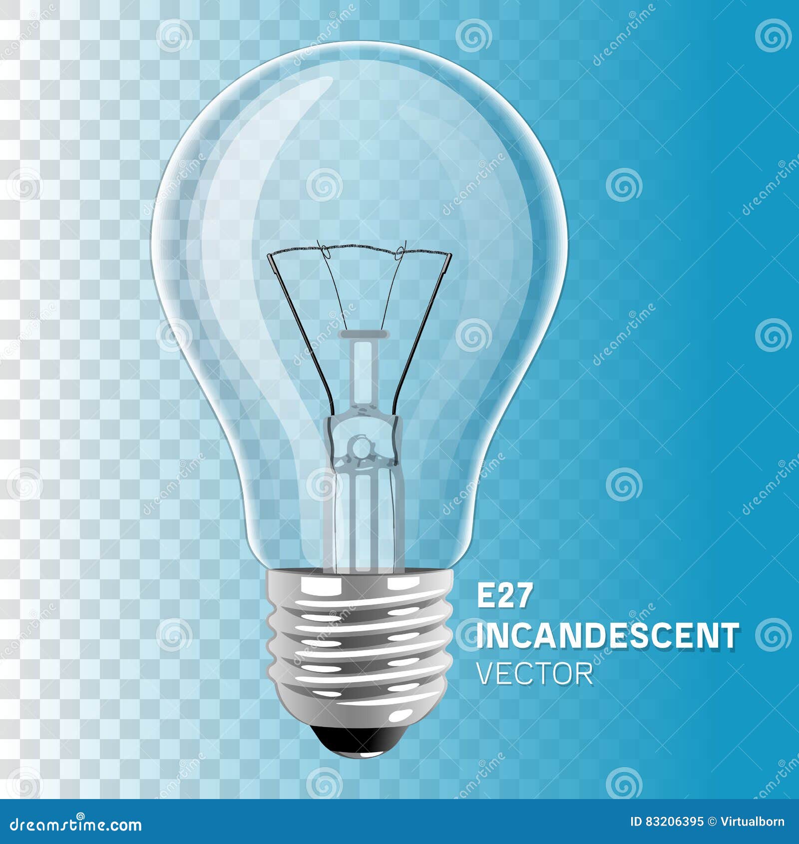 Incandescent light bulb stock vector. Illustration of fluorescent ...
