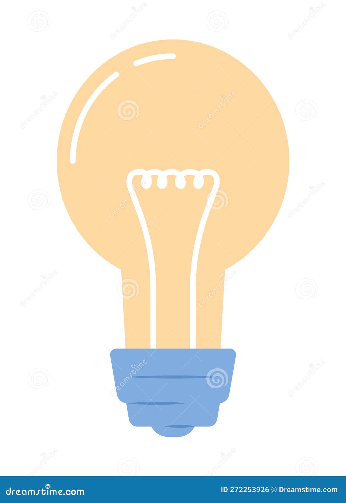 Incandescent Light Bulb Semi Flat Color Vector Object Stock Vector ...