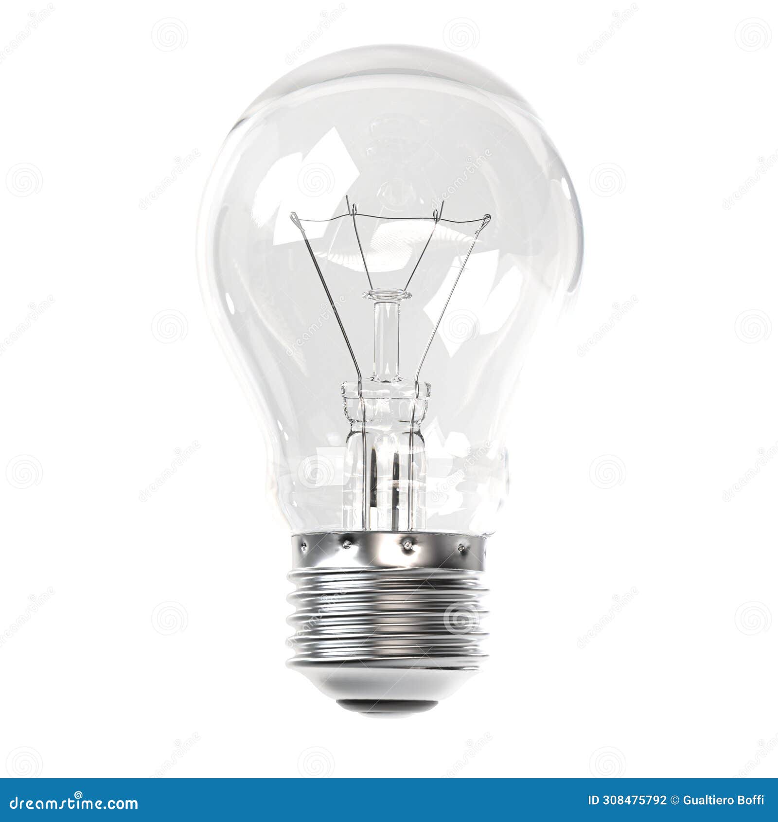 Incandescent Light Bulb on White Background Stock Illustration ...