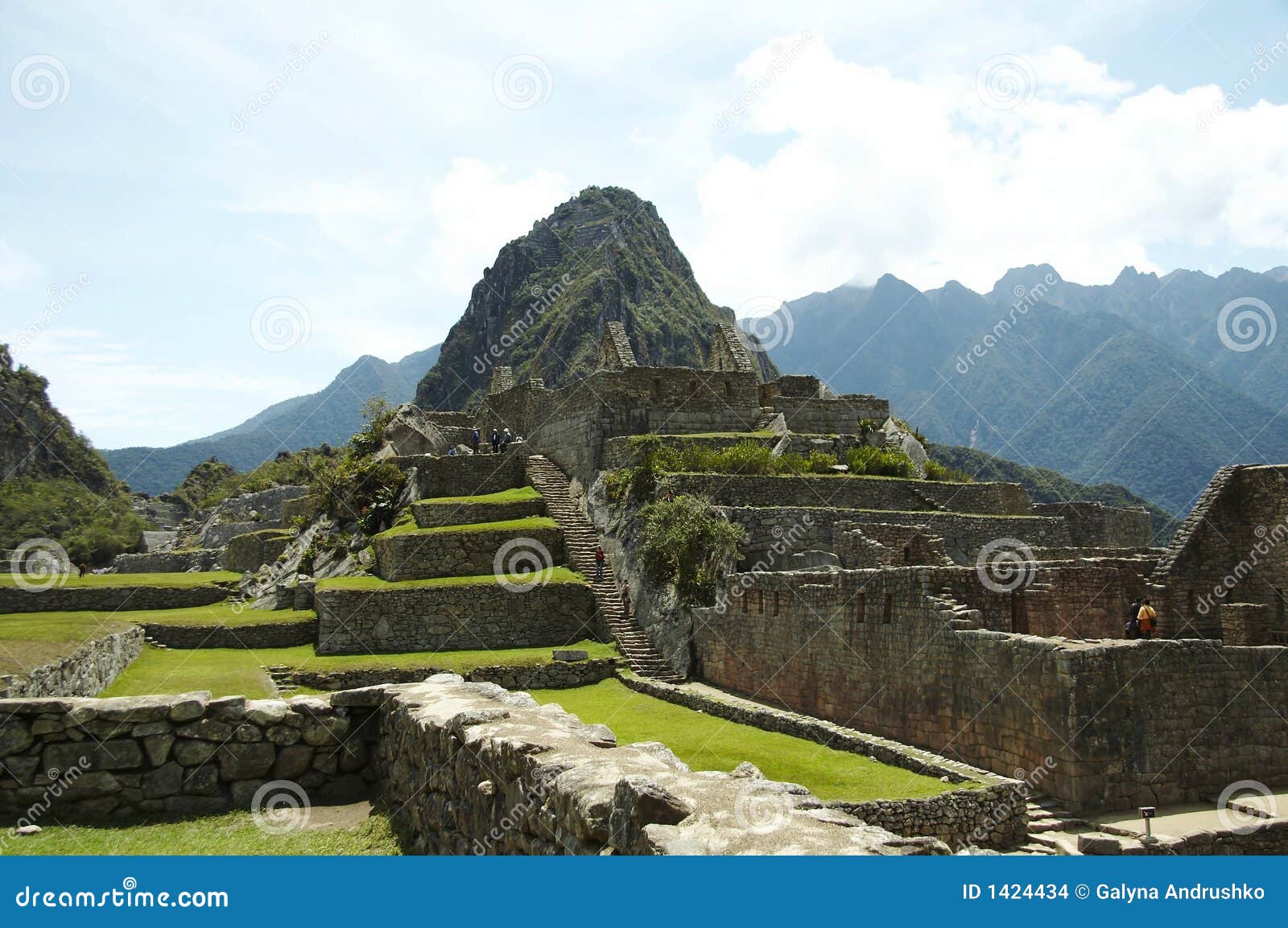 Incas city Machu-Picchu stock photo. Image of aerial, country - 1424434