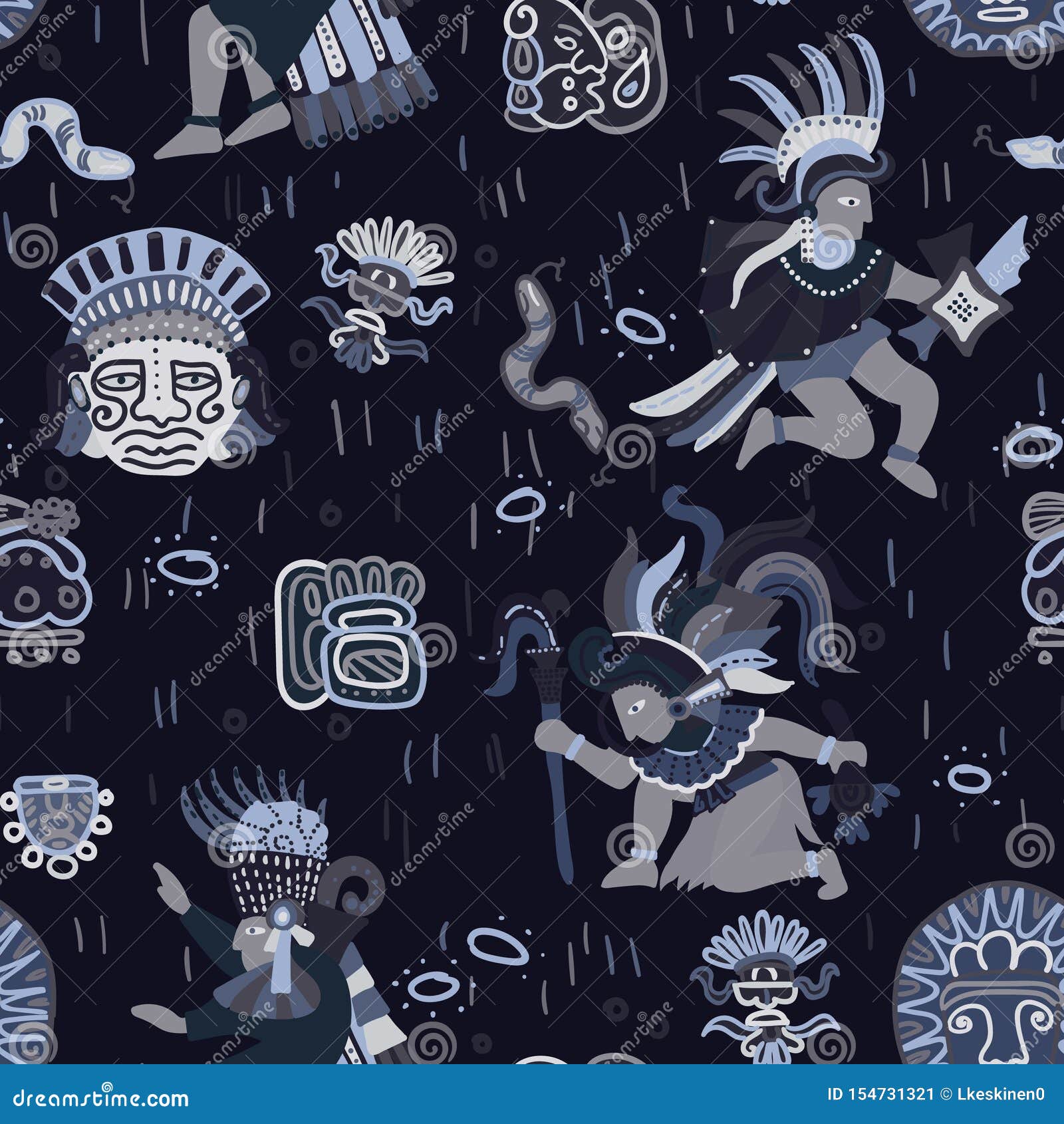 Incas Pattern Seamless Design Graphic Stock Vector - Illustration of ...