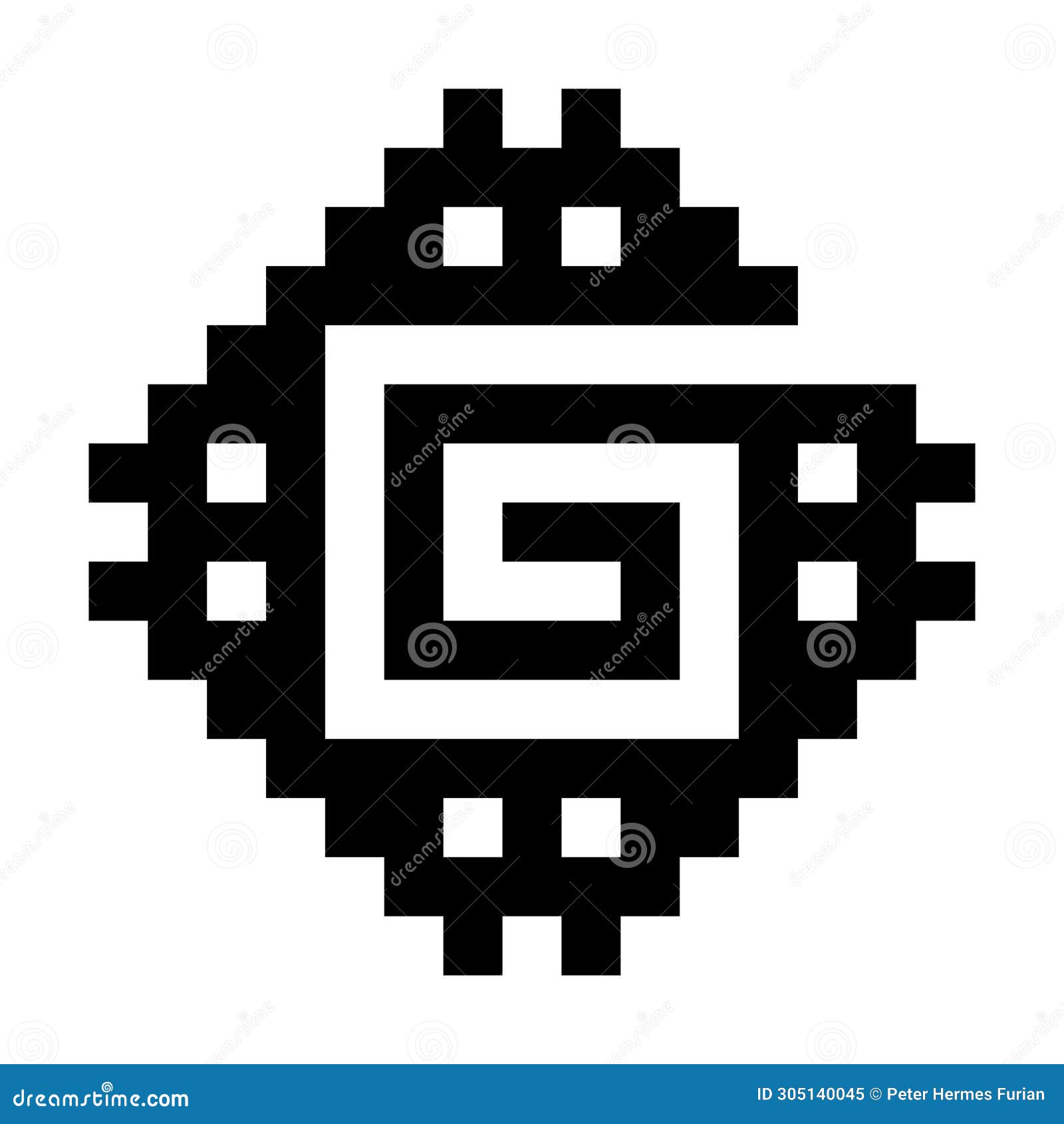 Inca Squares Cartoon Vector | CartoonDealer.com #2580105