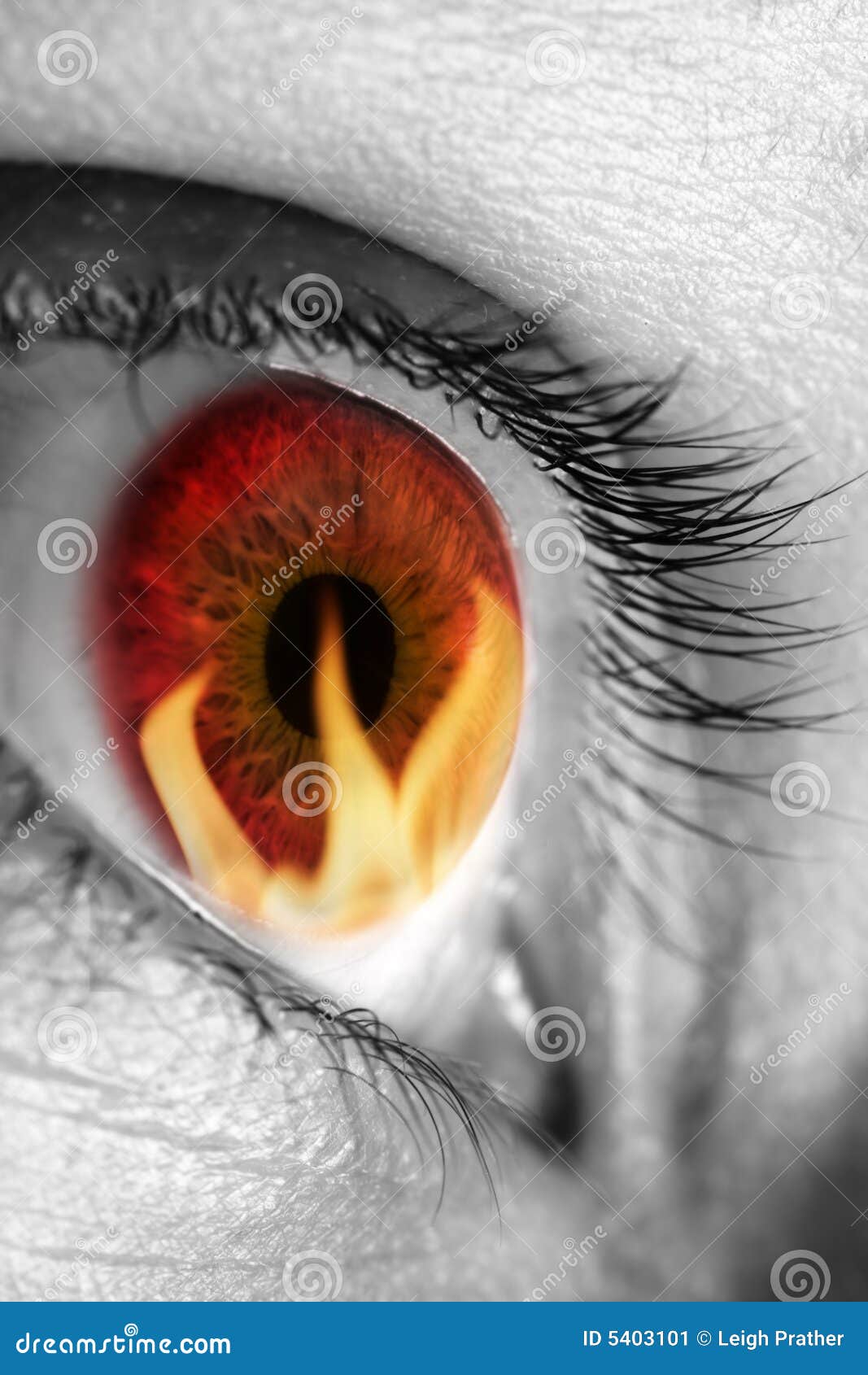 Incendie Refecting D'oeil Rouge Image stock - Image du incendie, jeux ...
