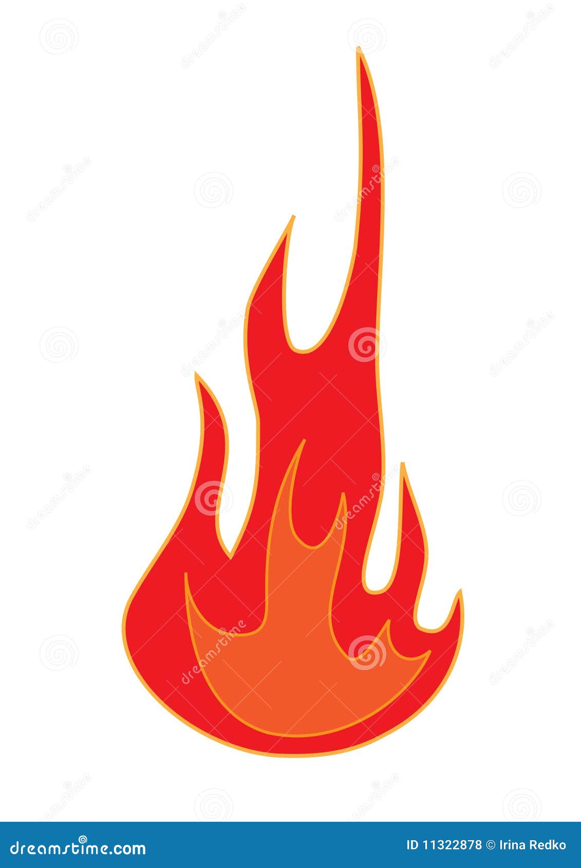 Incendie rouge illustration stock. Illustration du orange - 11322878