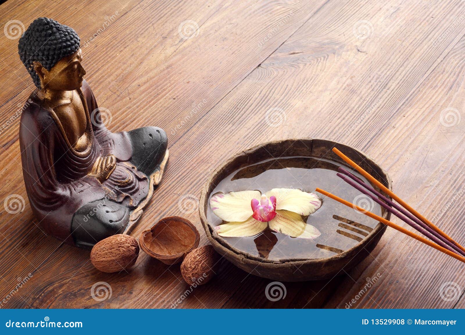 Incense and buddha statue stock photo. Image of buddhism - 13529908