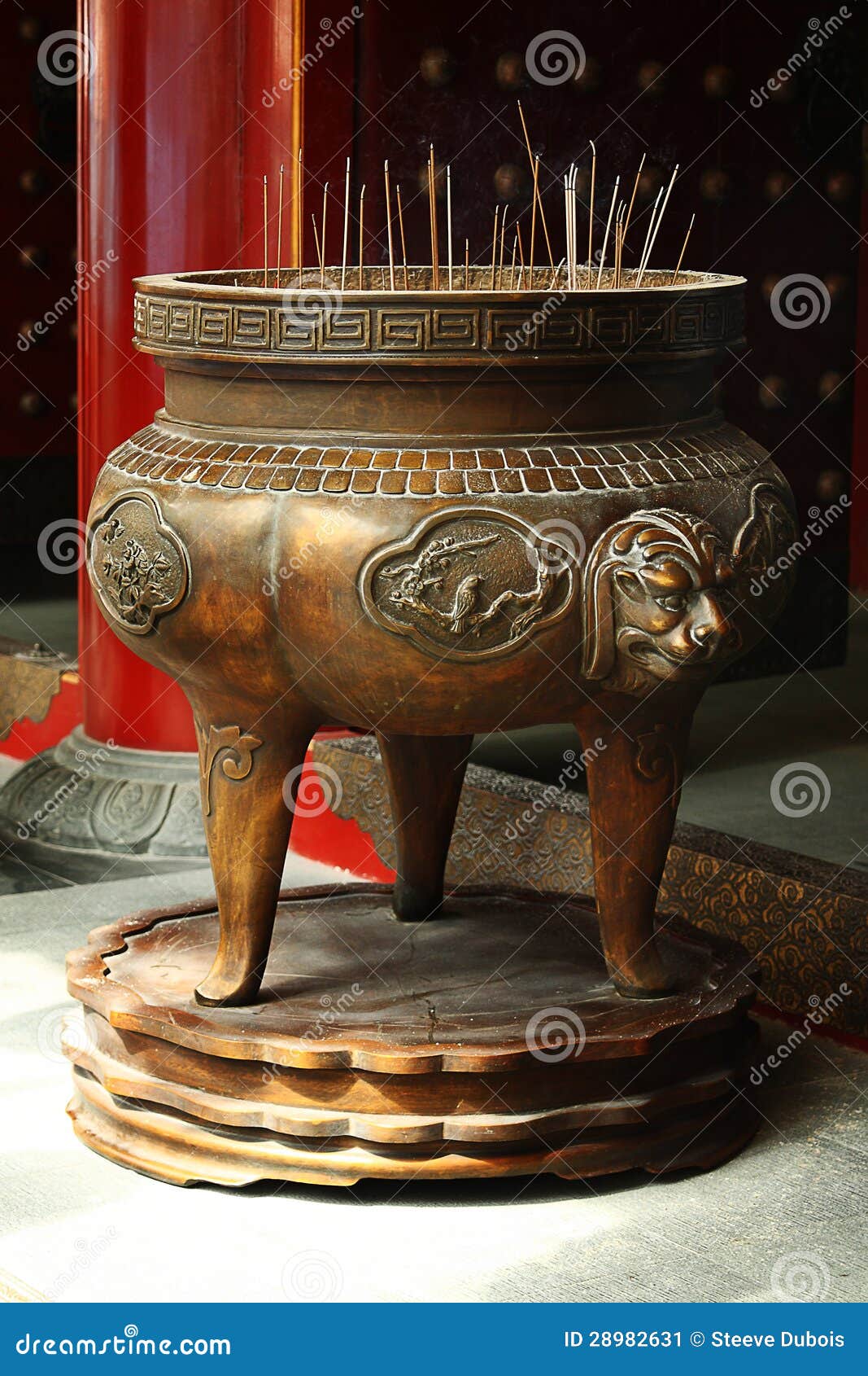 Incense Burner, Buddhist Temple, Chinatown, Singapore Stock Image ...