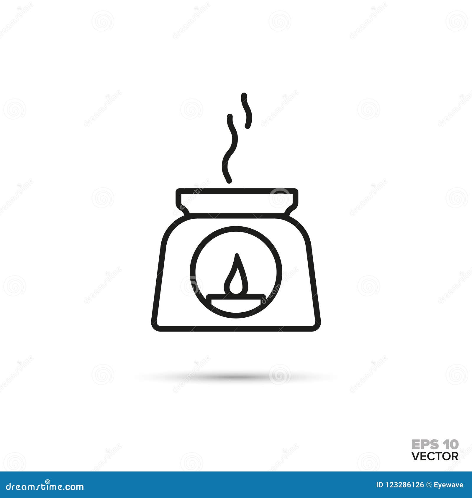 Incense Burner Vector Icon. Stock Vector - Illustration of aromatherapy ...