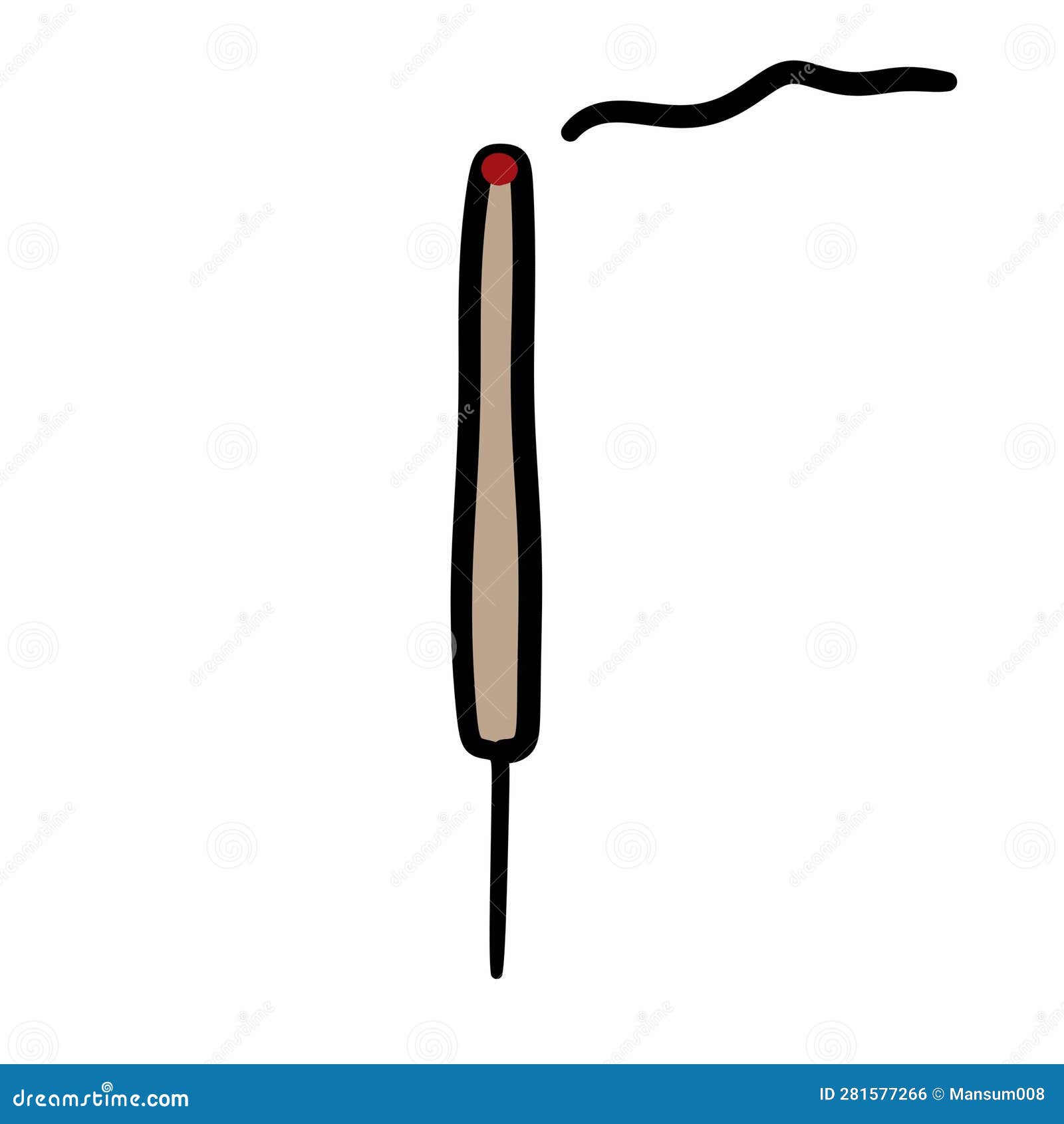 Incense Cartoon on White Background Stock Illustration - Illustration ...