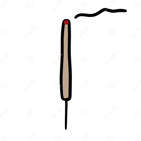 Incense Cartoon on White Background Stock Illustration - Illustration ...