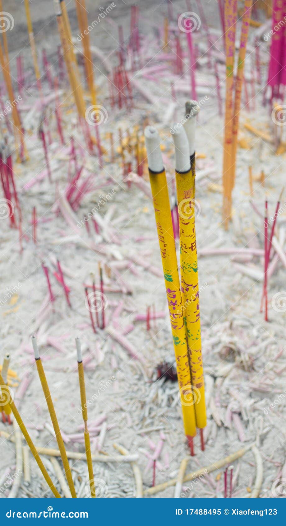 Incense joss sticks stock image. Image of yellow, spirit - 17488495