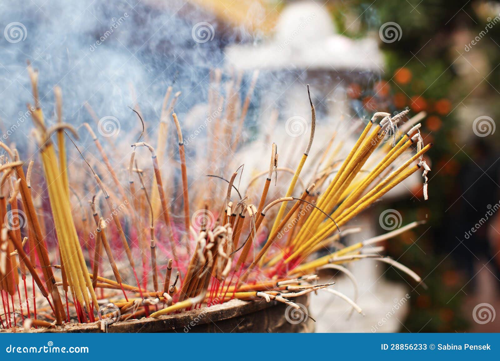 Incense Joss Sticks at the Temple in Asia Stock Image - Image of ...