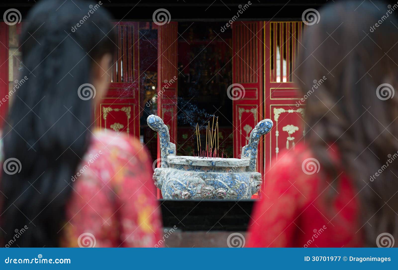 Incense ritual stock image. Image of asian, prayer, buddhism - 30701977