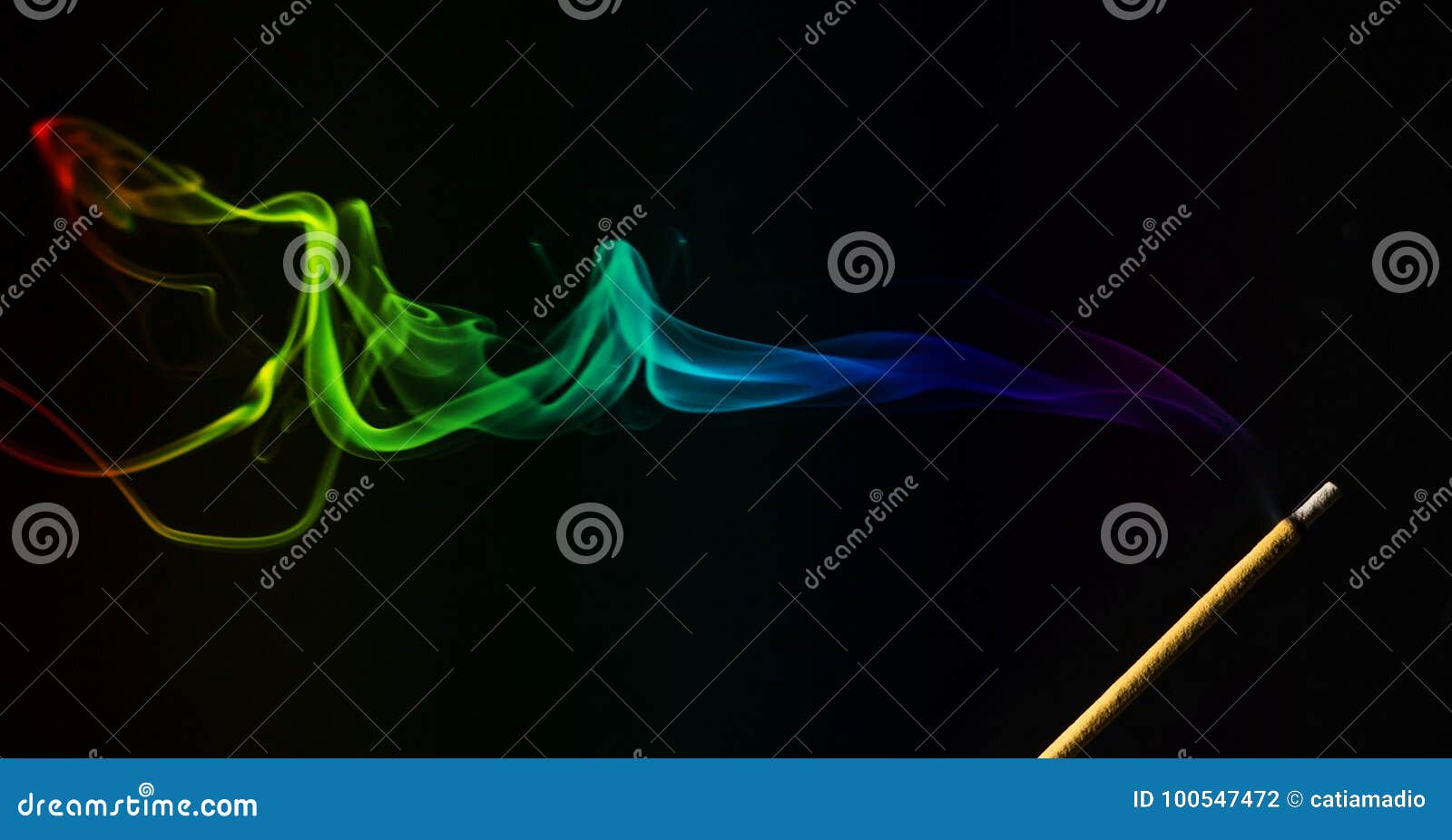 Incense smoke with stick stock photo. Image of flow - 100547472