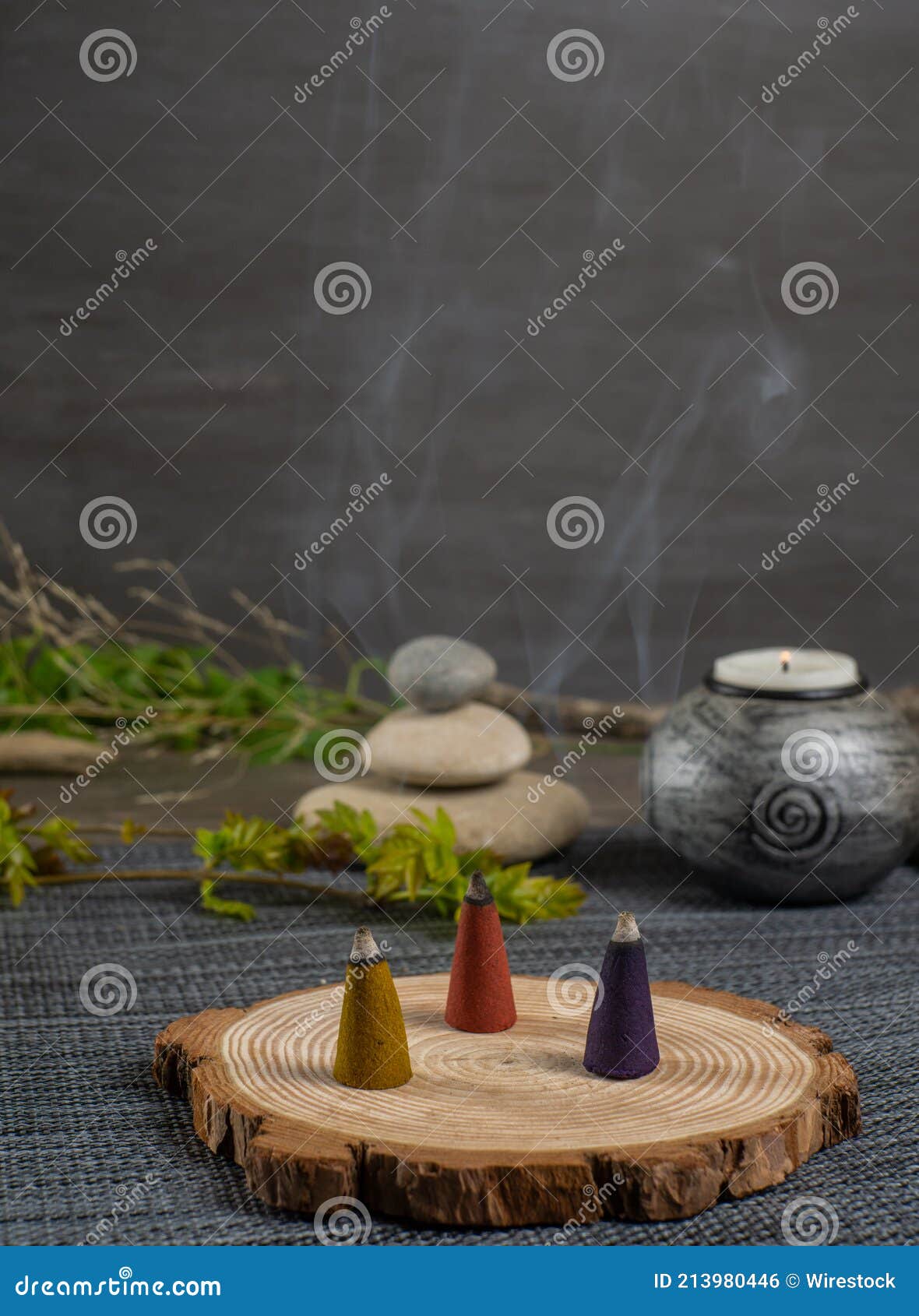 Incense with Smoke Zen Images Stock Photo - Image of candleholder ...