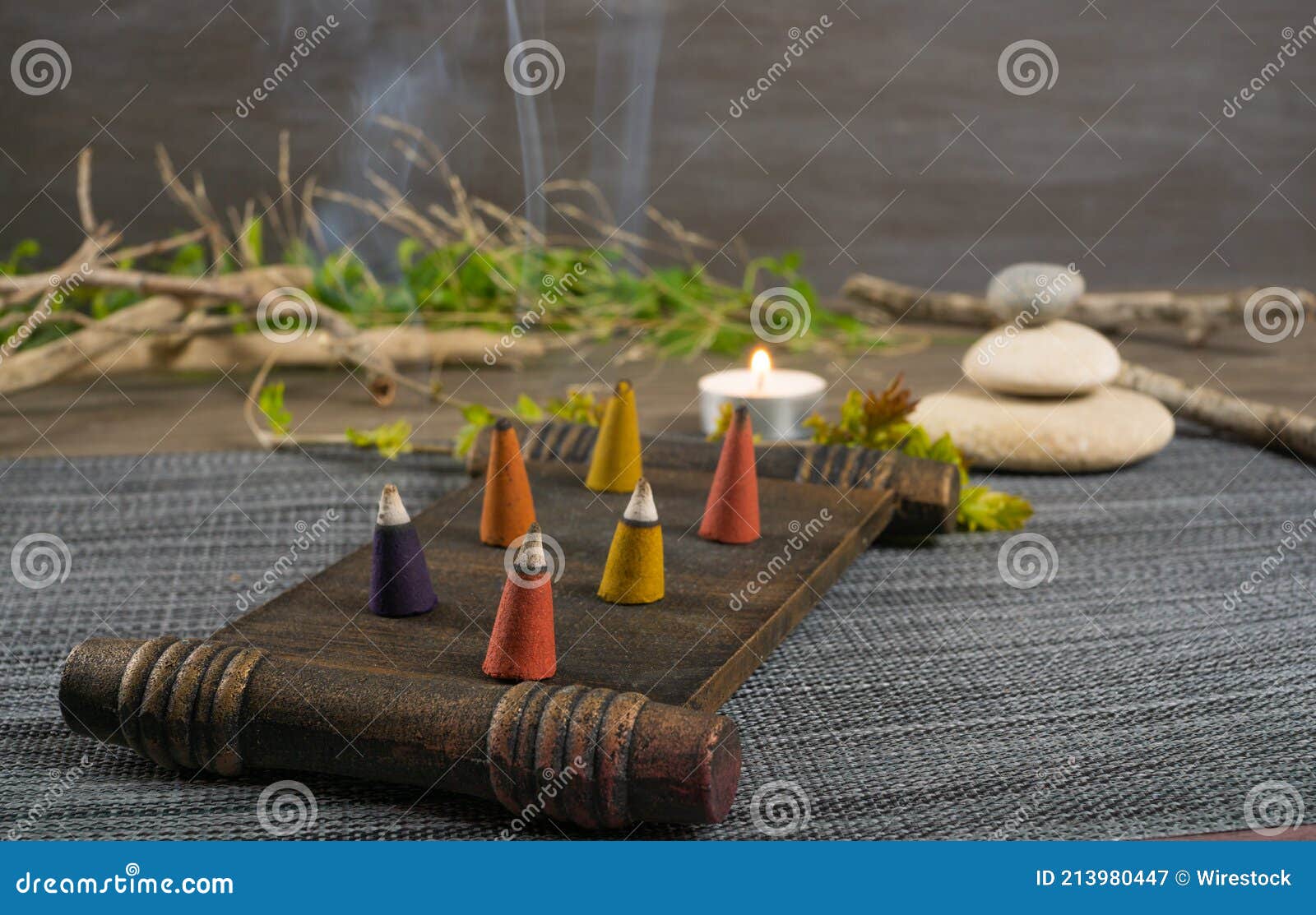 Incense with Smoke Zen Images Stock Image - Image of background, white ...