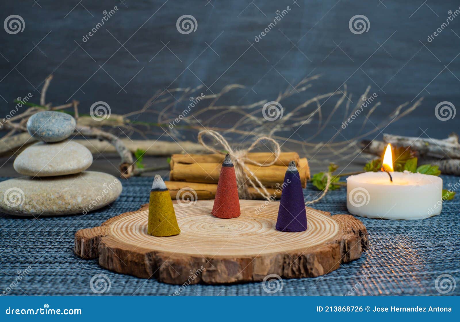 Incense with Smoke Zen Images Stock Photo - Image of light, orange ...