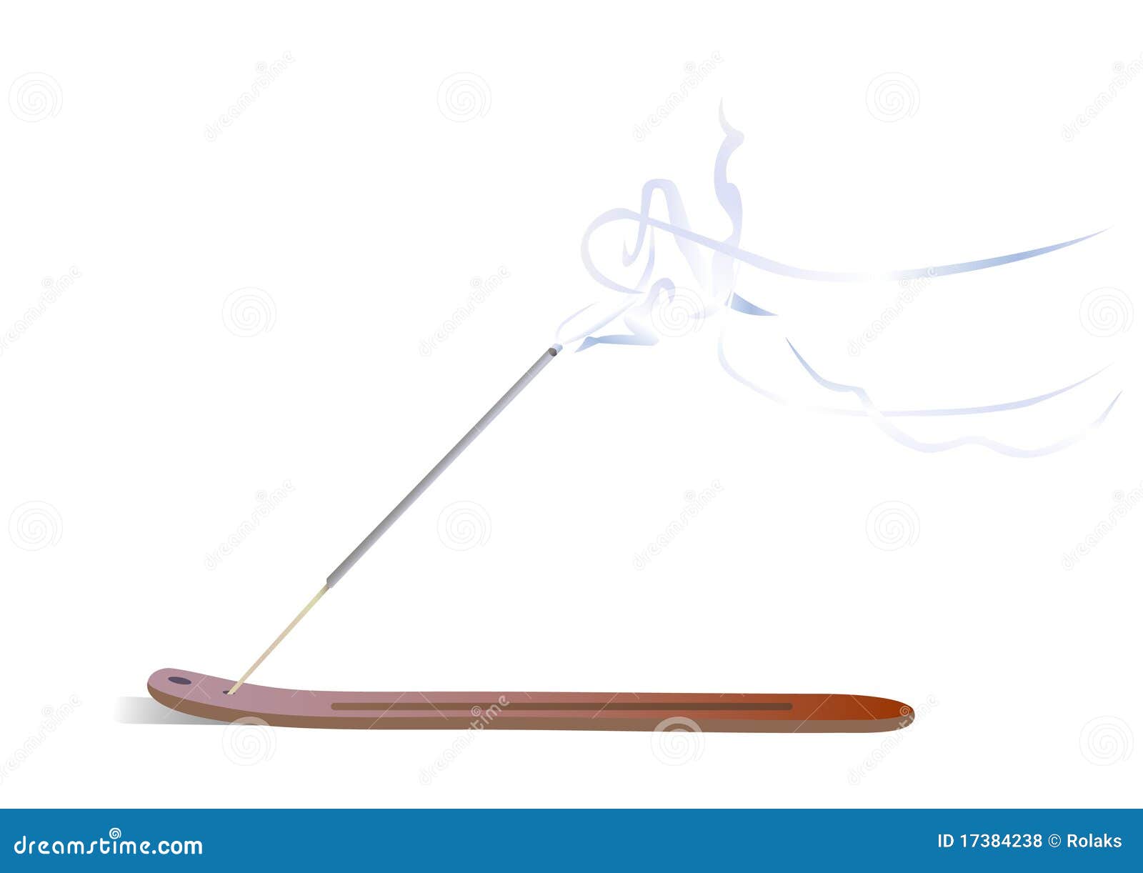 Incense stick stock vector. Illustration of smoke, ritual - 17384238