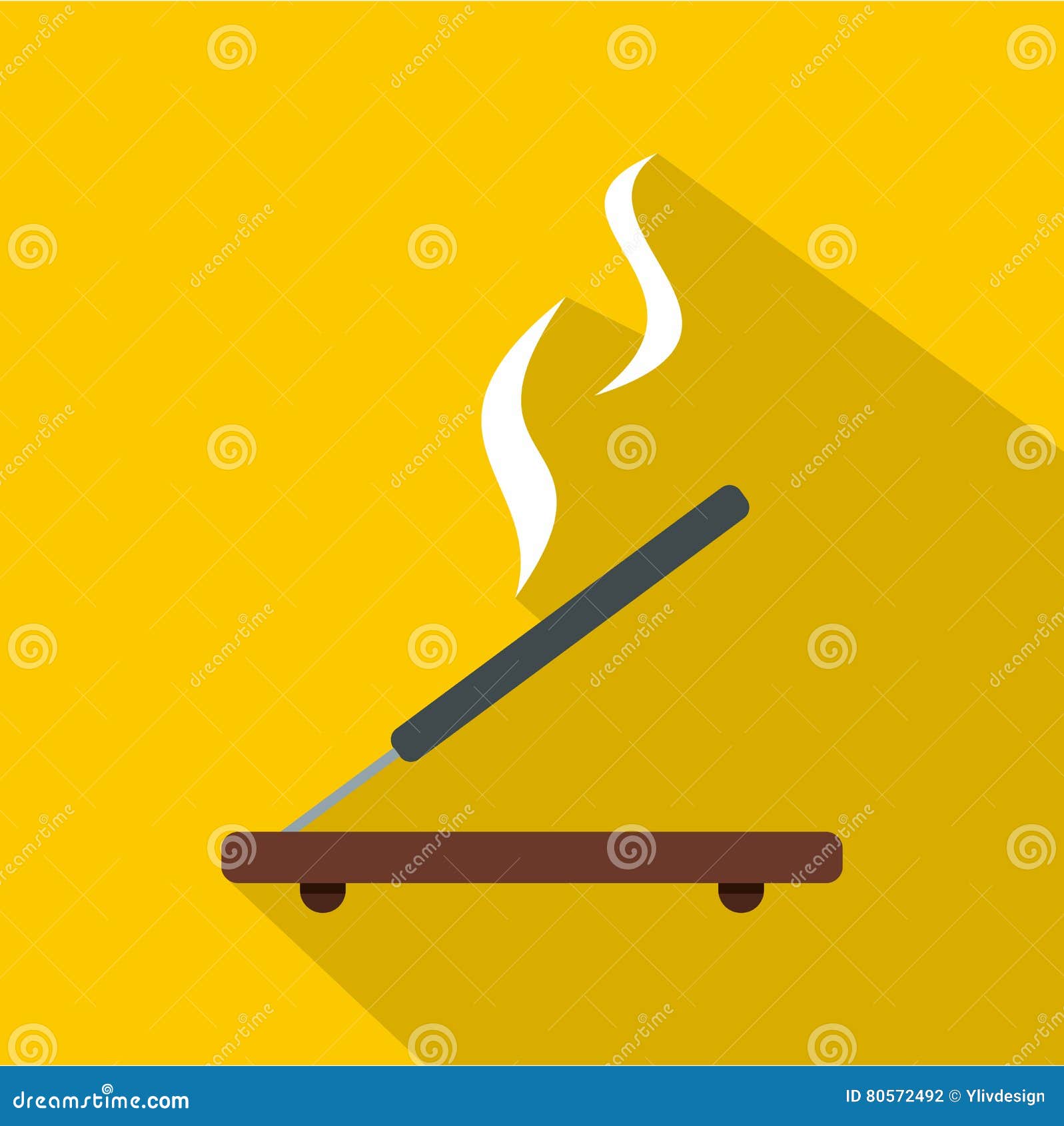 Incense Stick Icon, Flat Style Stock Vector - Illustration of relax ...