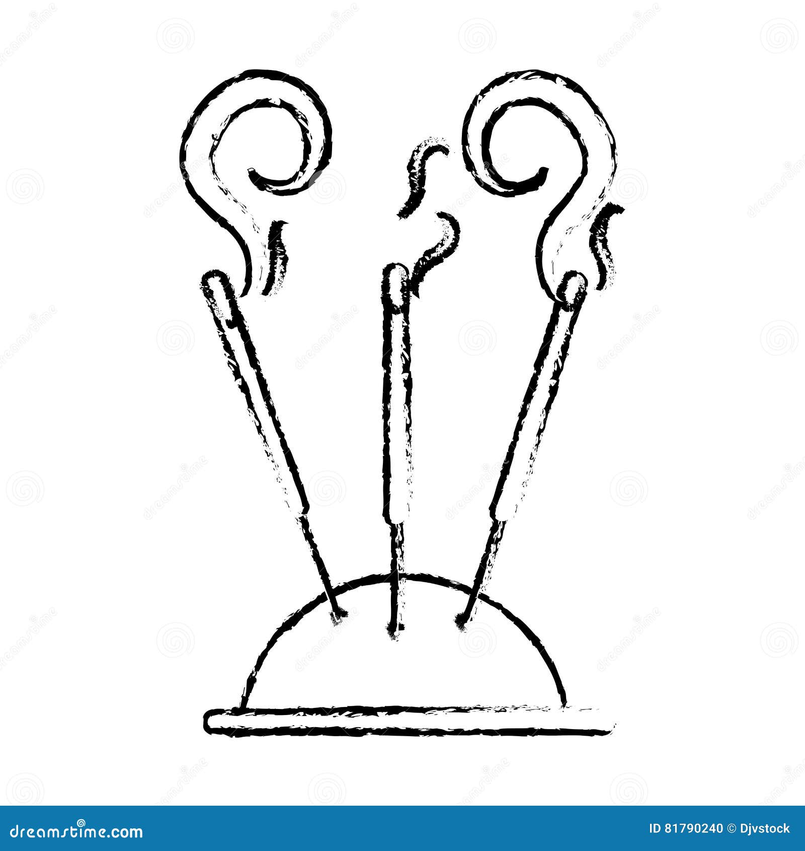Incense stick icon image stock vector. Illustration of holder - 81790240