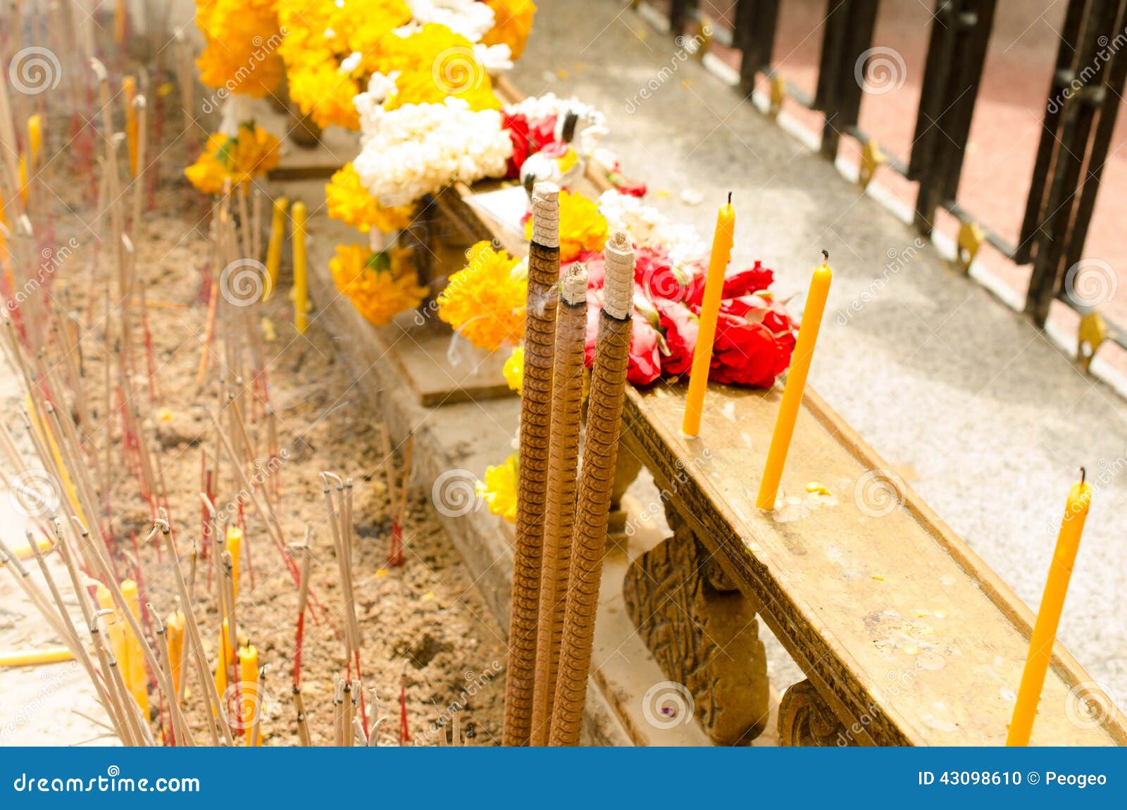 Incense sticks burning stock photo. Image of dark, asian - 43098610