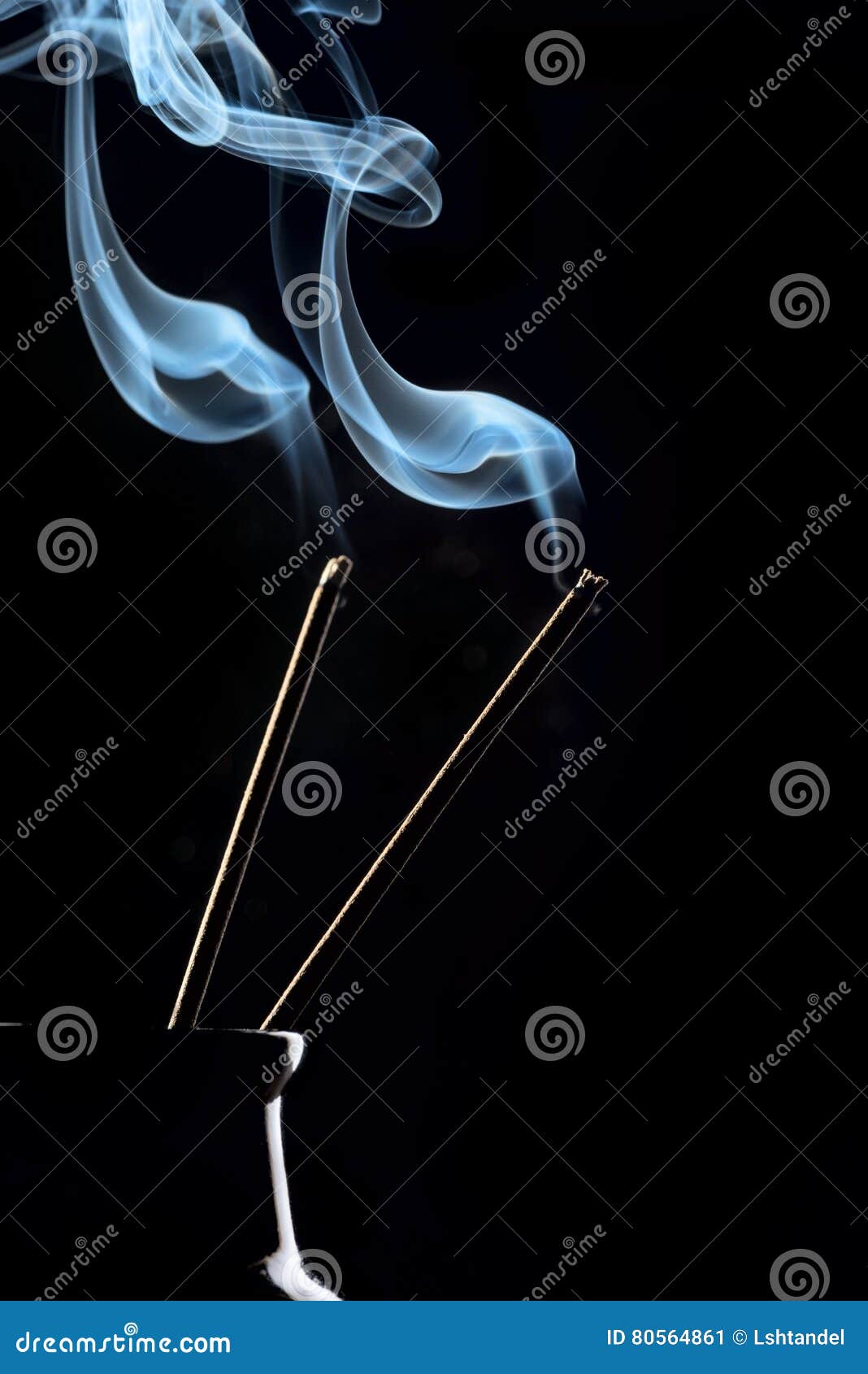 Incense sticks and smoke stock image. Image of smell - 80564861