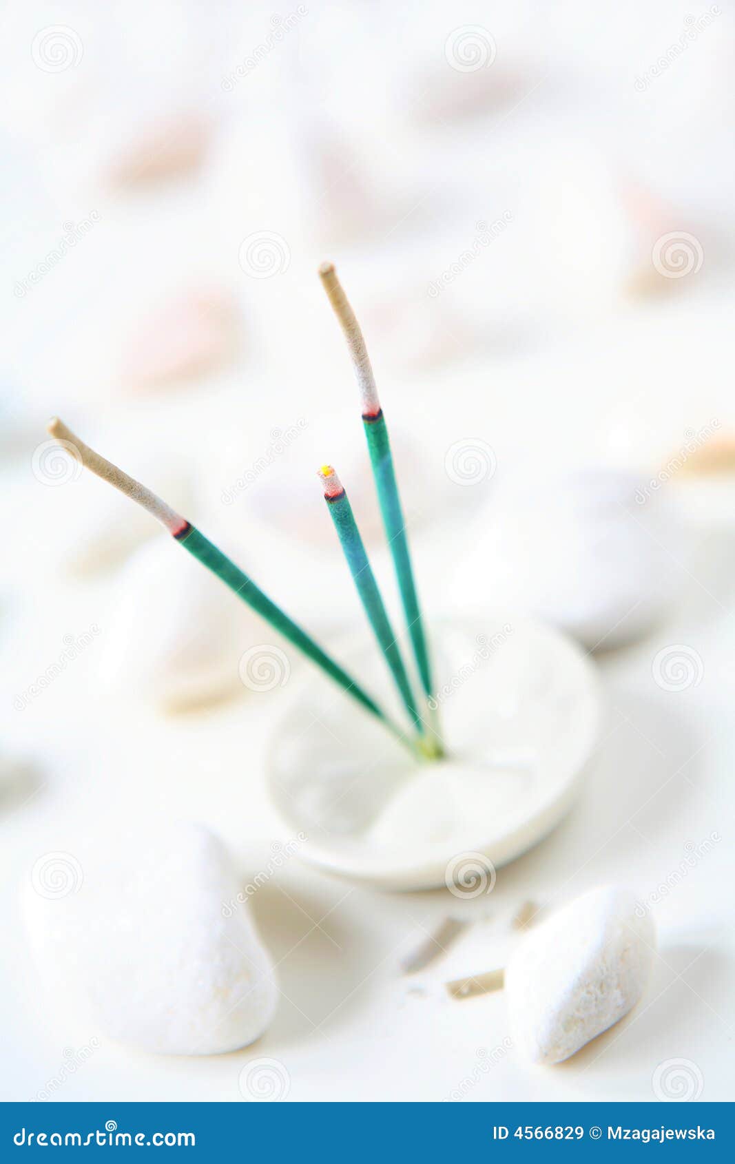 Incense Sticks and White Stones Stock Image - Image of asian, oriental ...