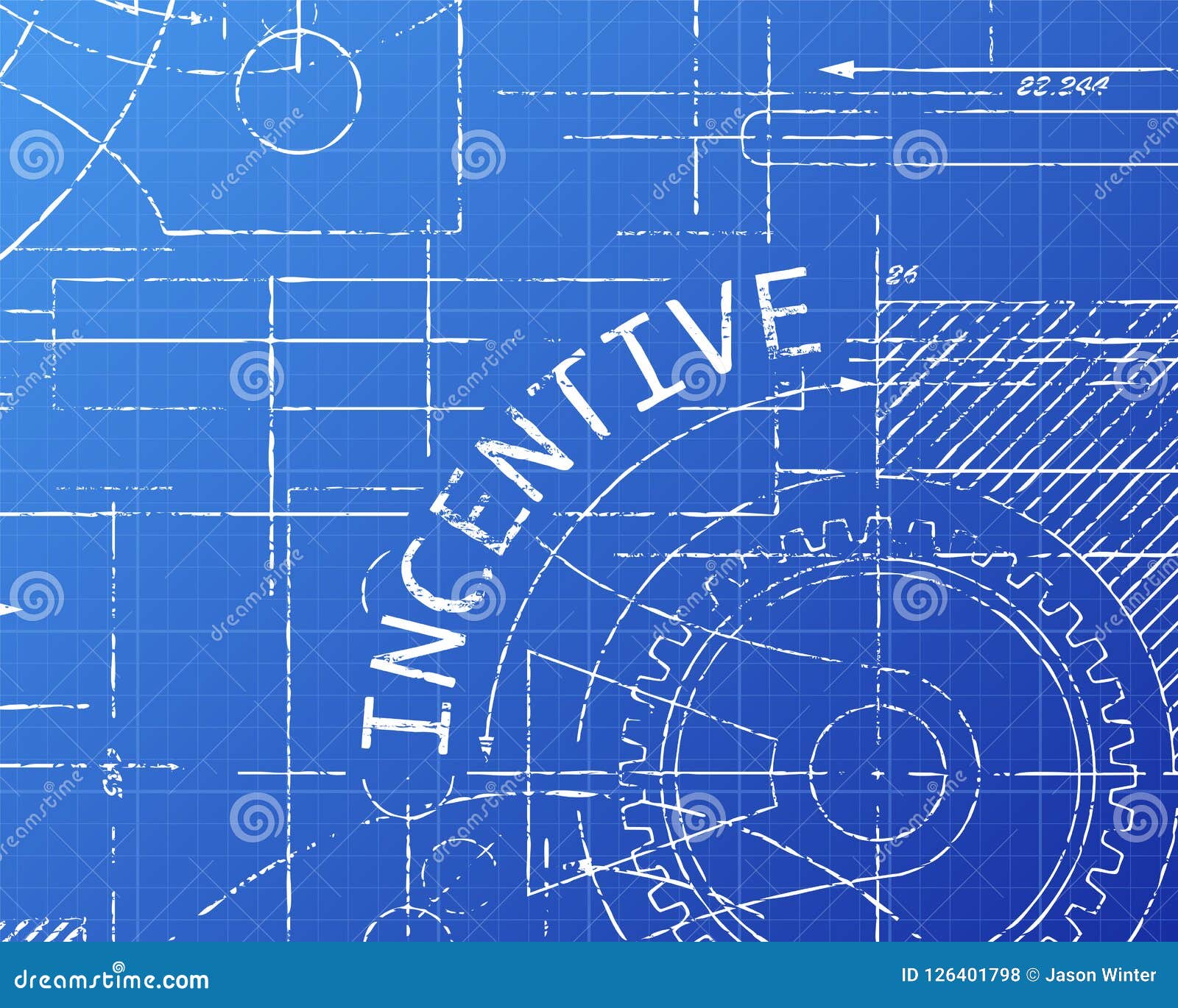 Incentive Blueprint Machine Stock Vector - Illustration of background ...
