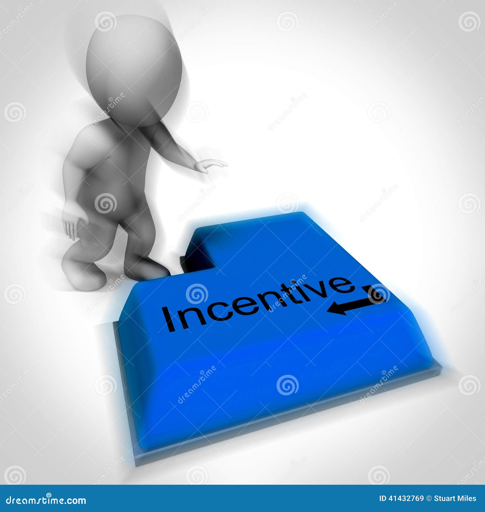 Incentive Keyboard Shows Reward Premium or Bonus Stock Illustration ...
