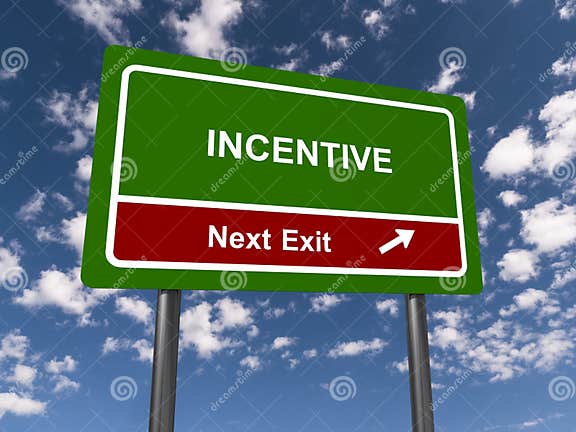 Incentive Next Exit Traffic Sign on Blue Sky Stock Image - Image of ...